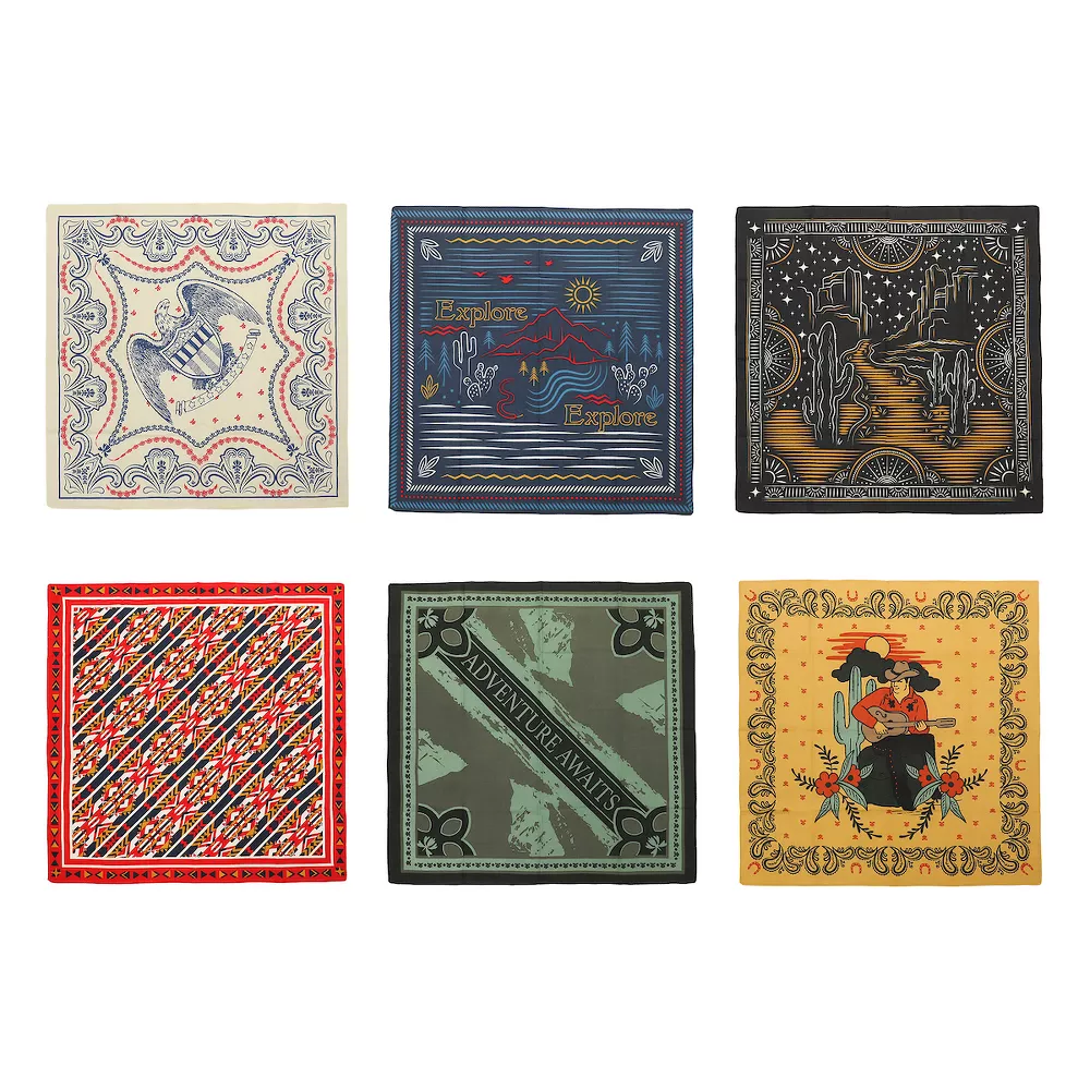 Lightweight Americana 22"x22" 6-Pack Bandana Set - Walmart.com
