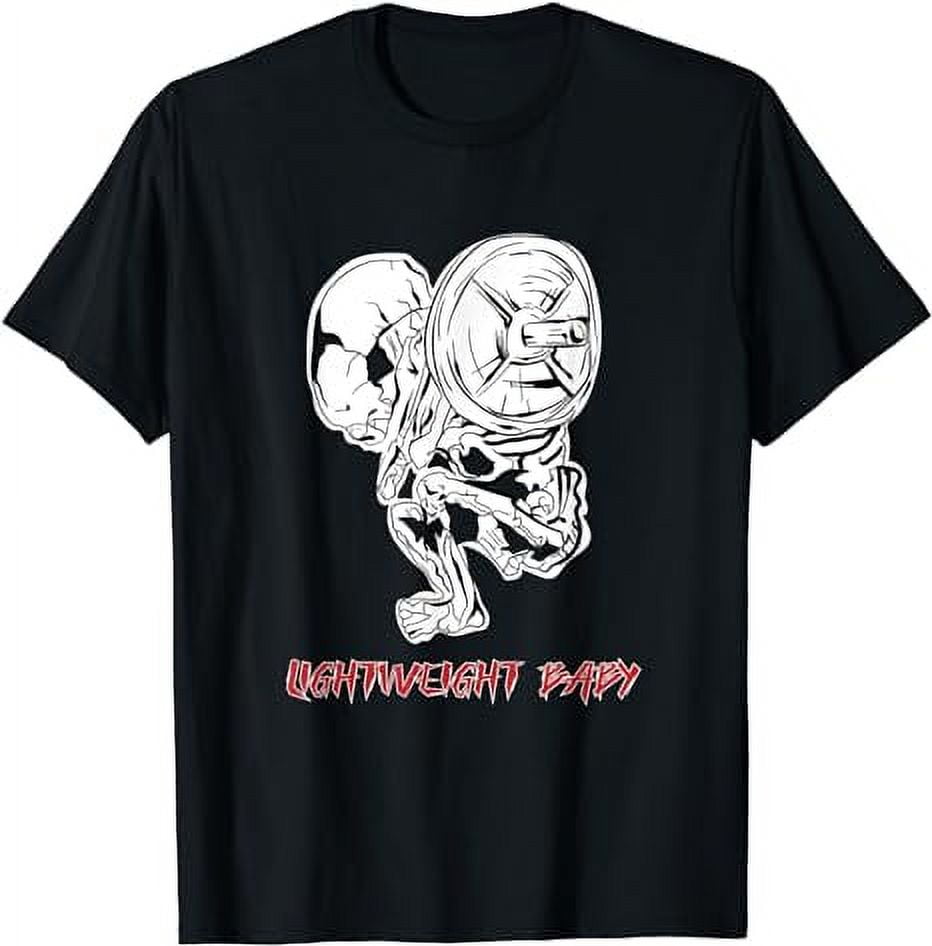 Lightweight Baby Skeleton Weightlifting Bodybuilding Gym T-Shirt ...
