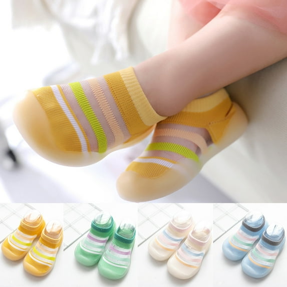 Lightweight Baby Sock Shoes Baby Stripes Walking Shoes Kids Infant ...