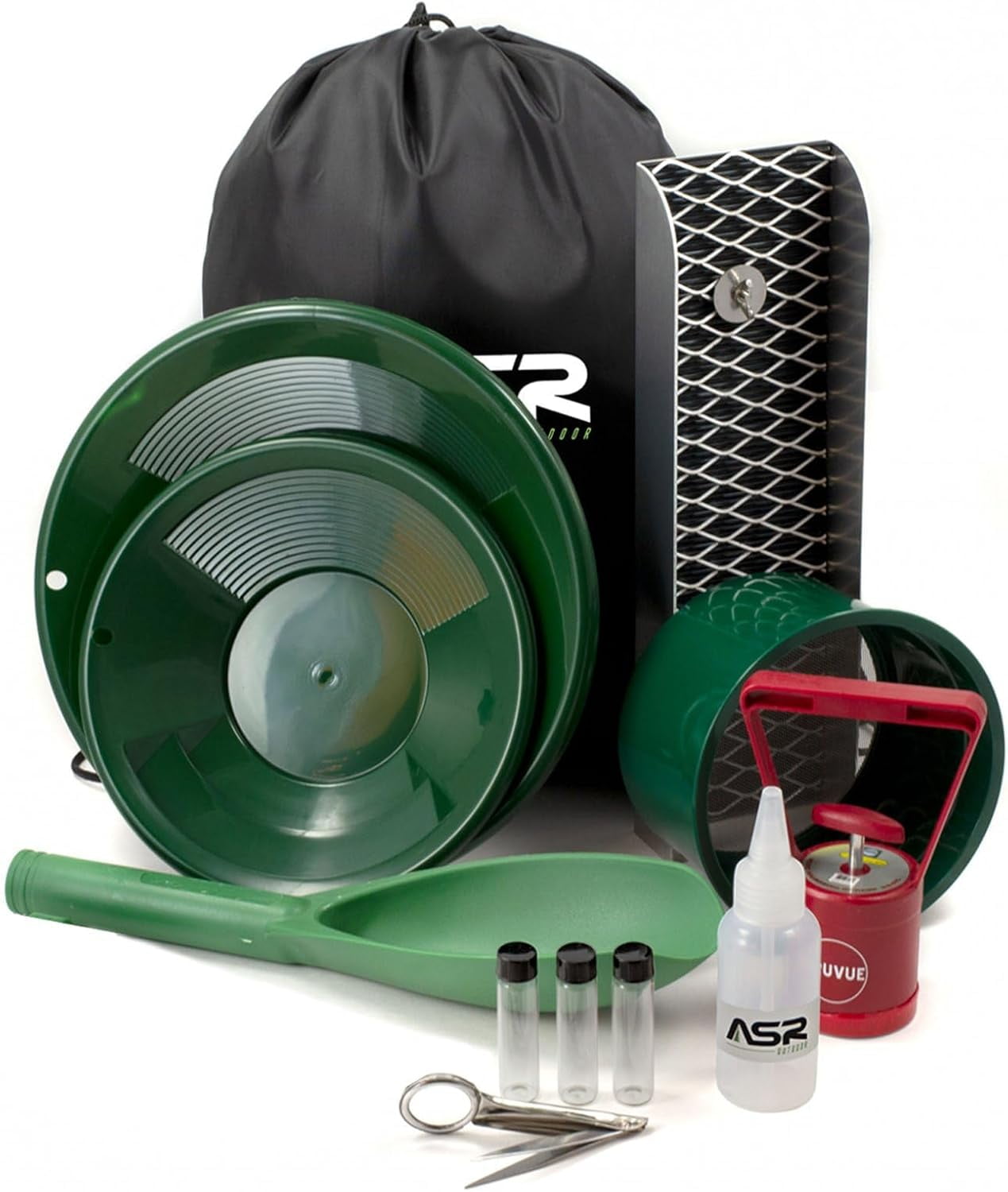 Lightweight Backpack Gold Panning Kit with Mini Aluminum Sluice Box ...