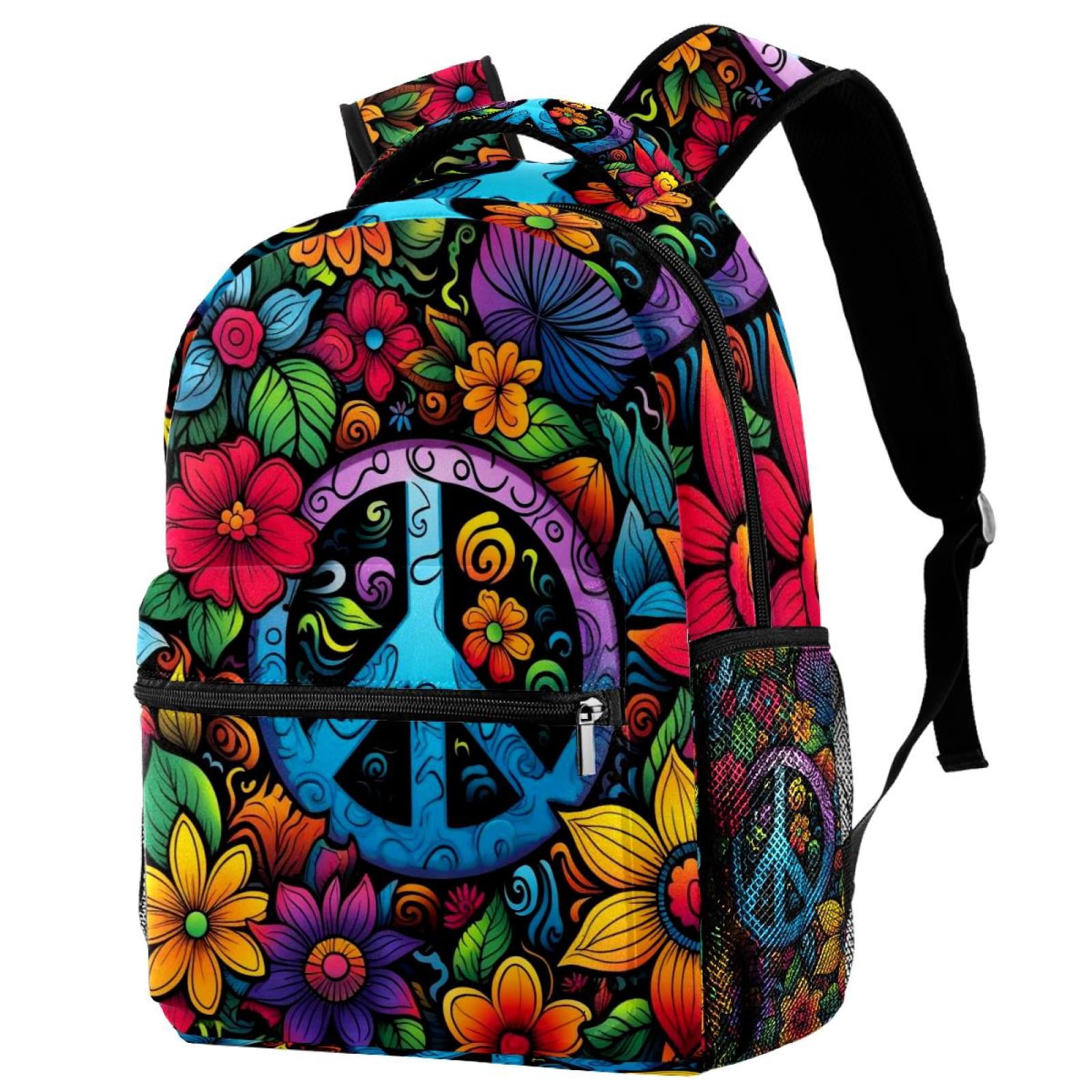 Lightweight Backpack Peace Sign School Bag Travel Laptop Daypack for ...