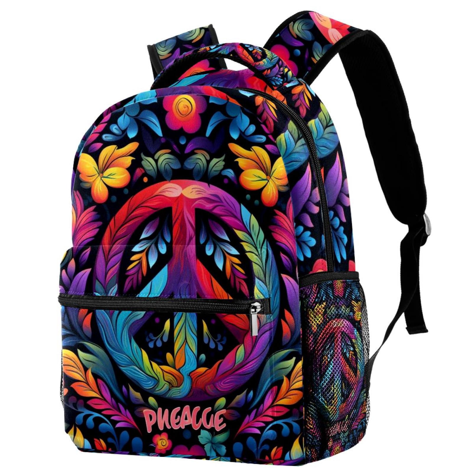 Lightweight Backpack Peace Sign School Bag Travel Laptop Daypack for ...