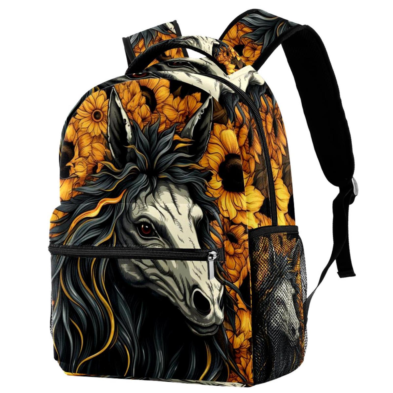 Lightweight Backpack Sunflower Unicorn School Bag Travel Laptop Daypack ...
