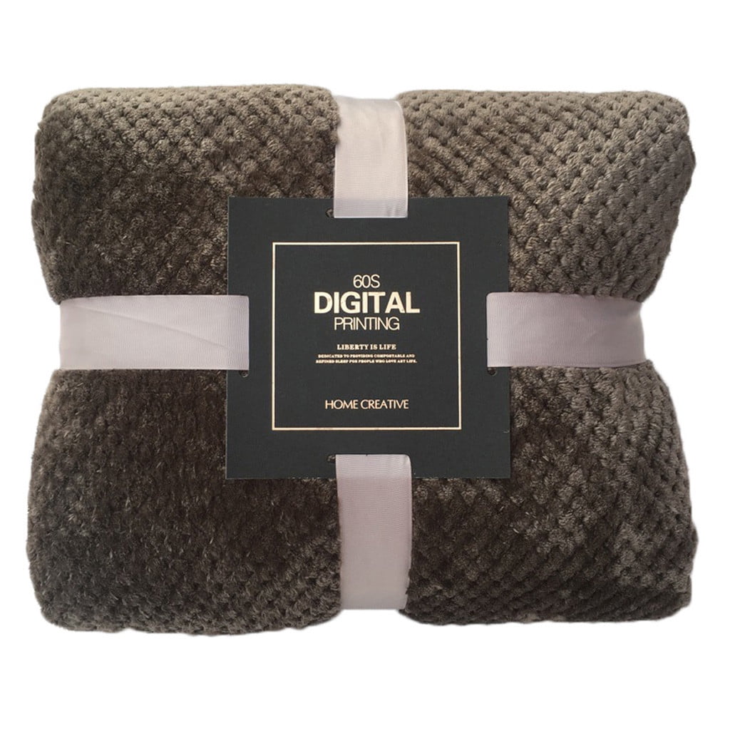 Lightweight Blanket Twin Soft Warm Plaid Bed Blanket Large Mesh Flannel ...