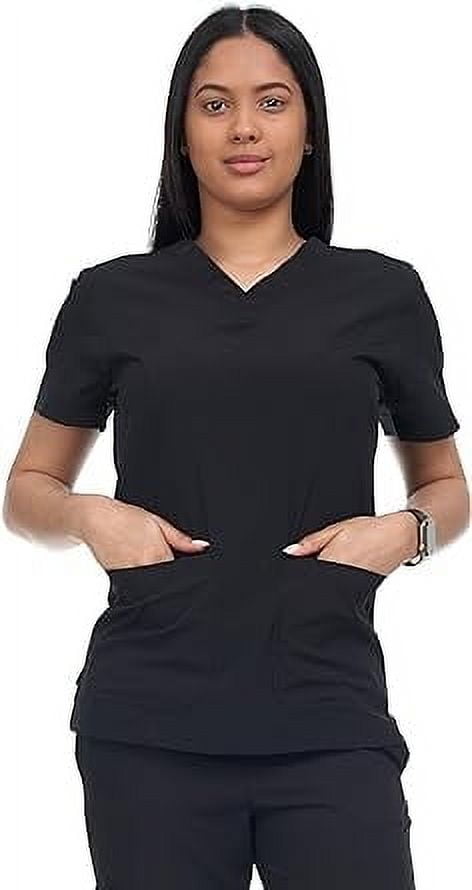 Lightweight Breathable V-Neck Scrubs, 4-Way Stretch, 2 Pockets, Modern ...