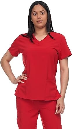 Lightweight Breathable V-Neck Scrubs, 4-Way Stretch, 2 Pockets, Modern ...