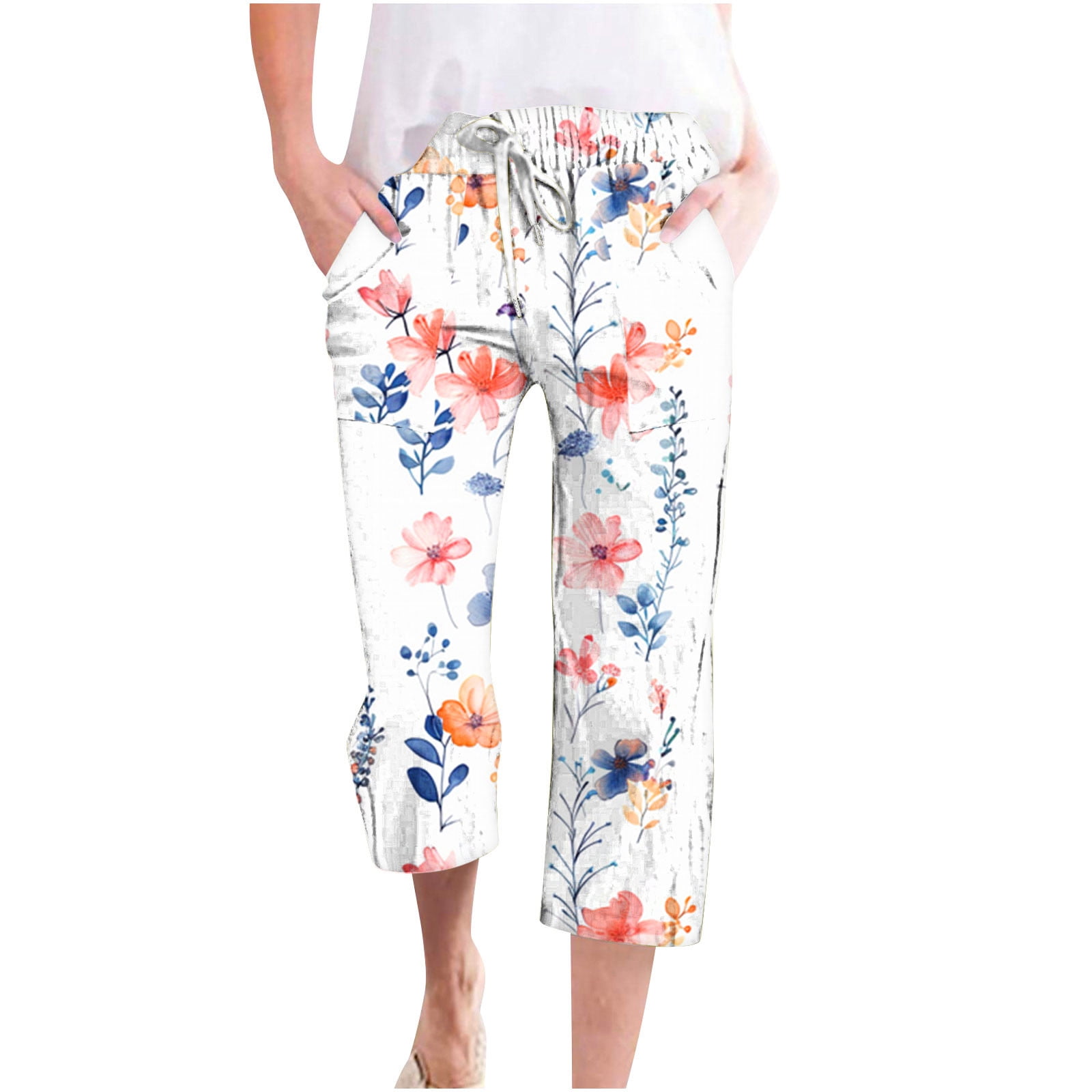Lightweight Capri Pants for Women Sale Wide Leg Lounge Pants Straight ...