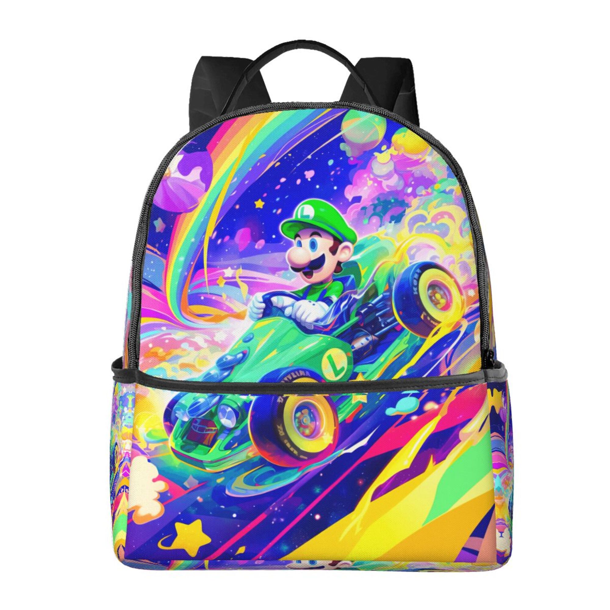 Lightweight Car Rainbow Su-per Ma-rio Luigi Backpack, Ergonomic Holiday ...