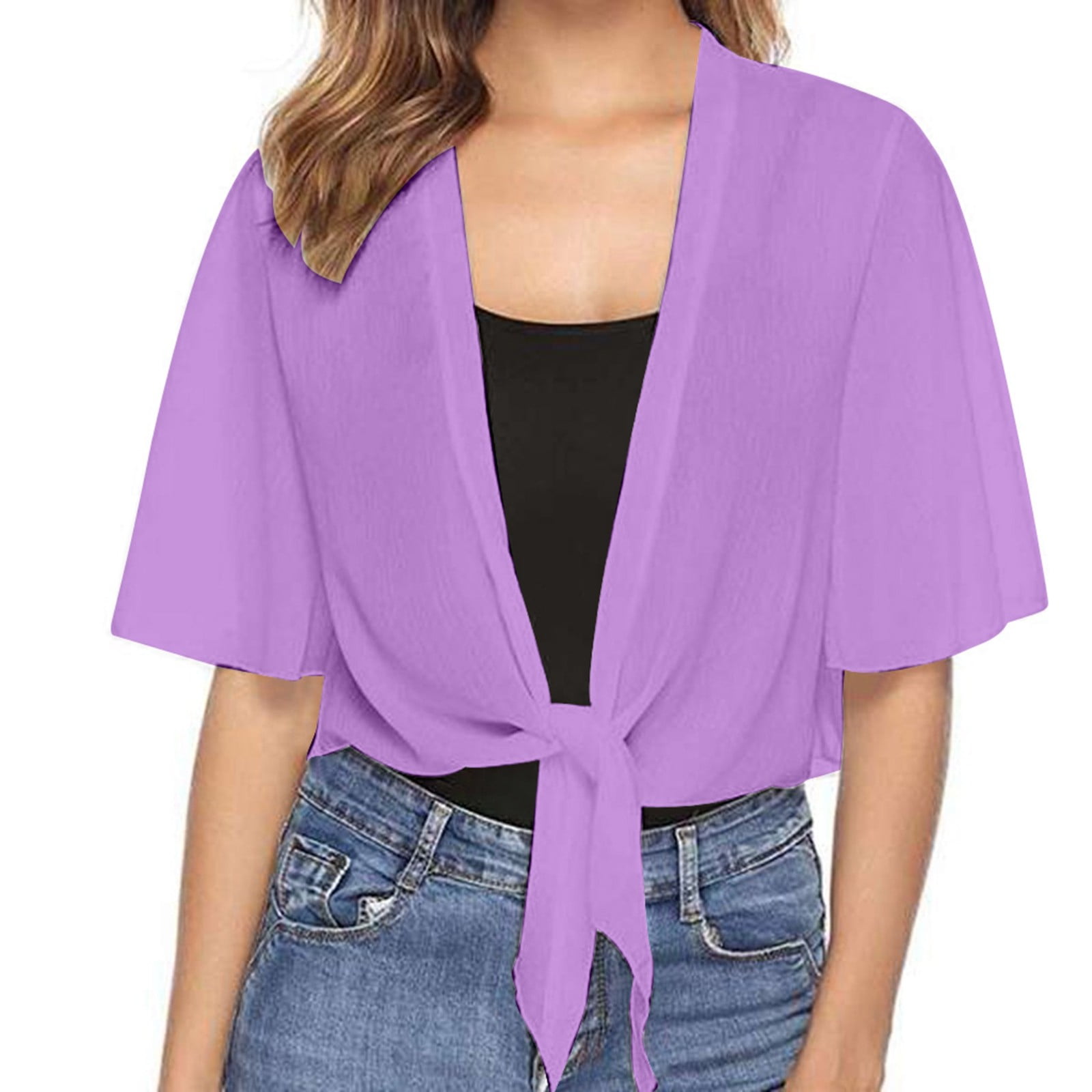 Lightweight Cardigans For Women Cropped Cardigan For Women 3/4 Sleeve ...