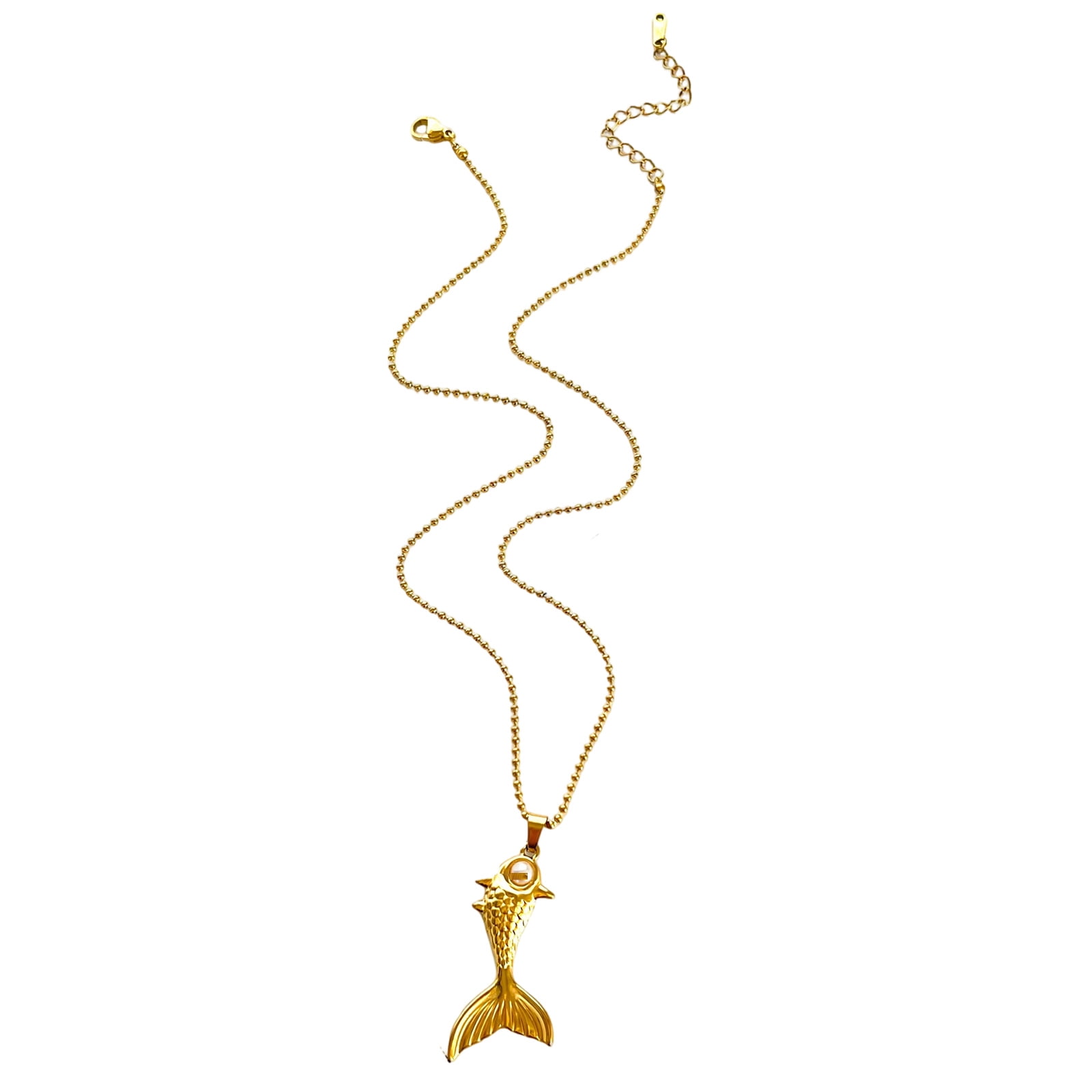 Lightweight Comfort Clavicle Chain Floral Sea Charm Inspired Pendant ...