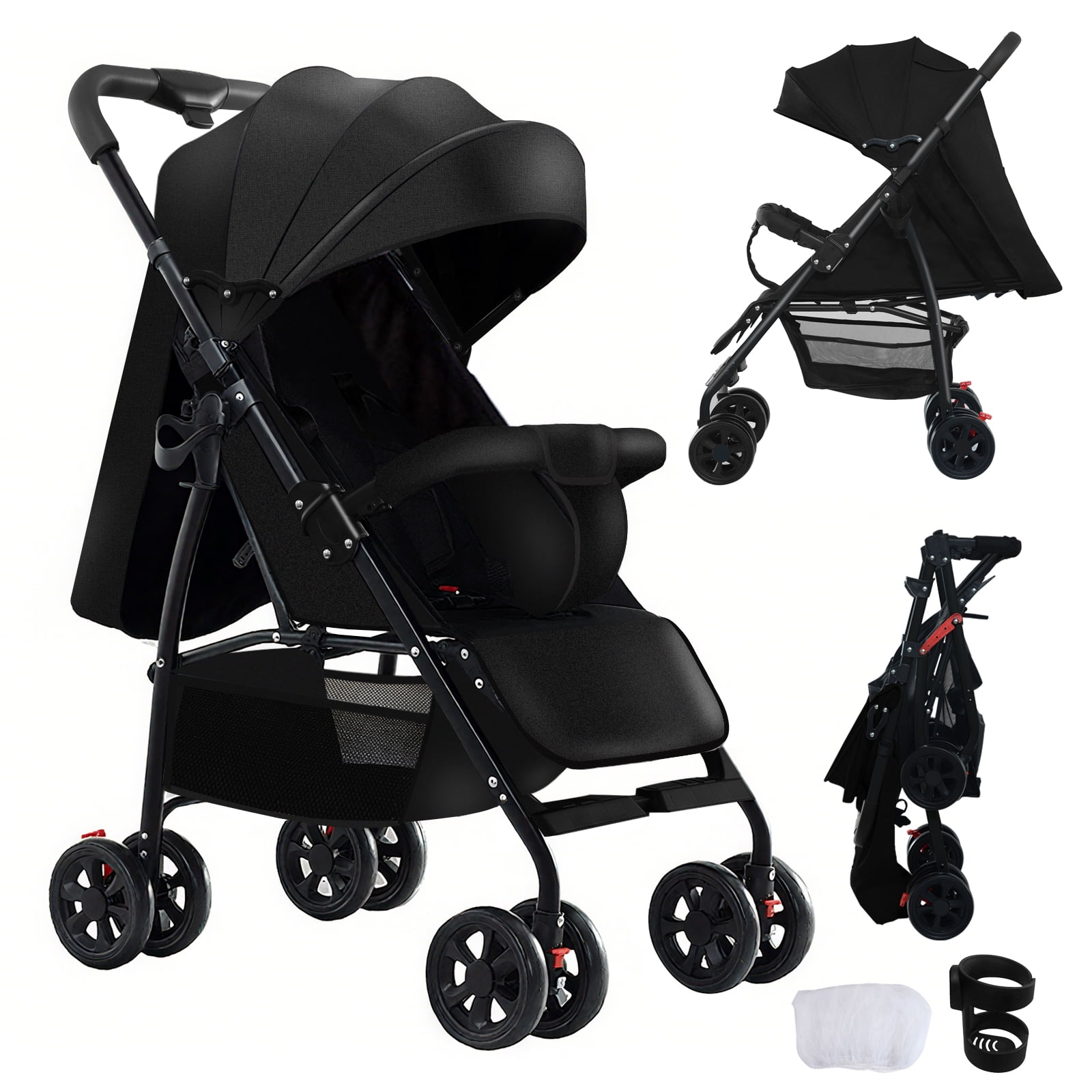 Lightweight Compact Baby Stroller Toddler Portable Stroller Infant ...