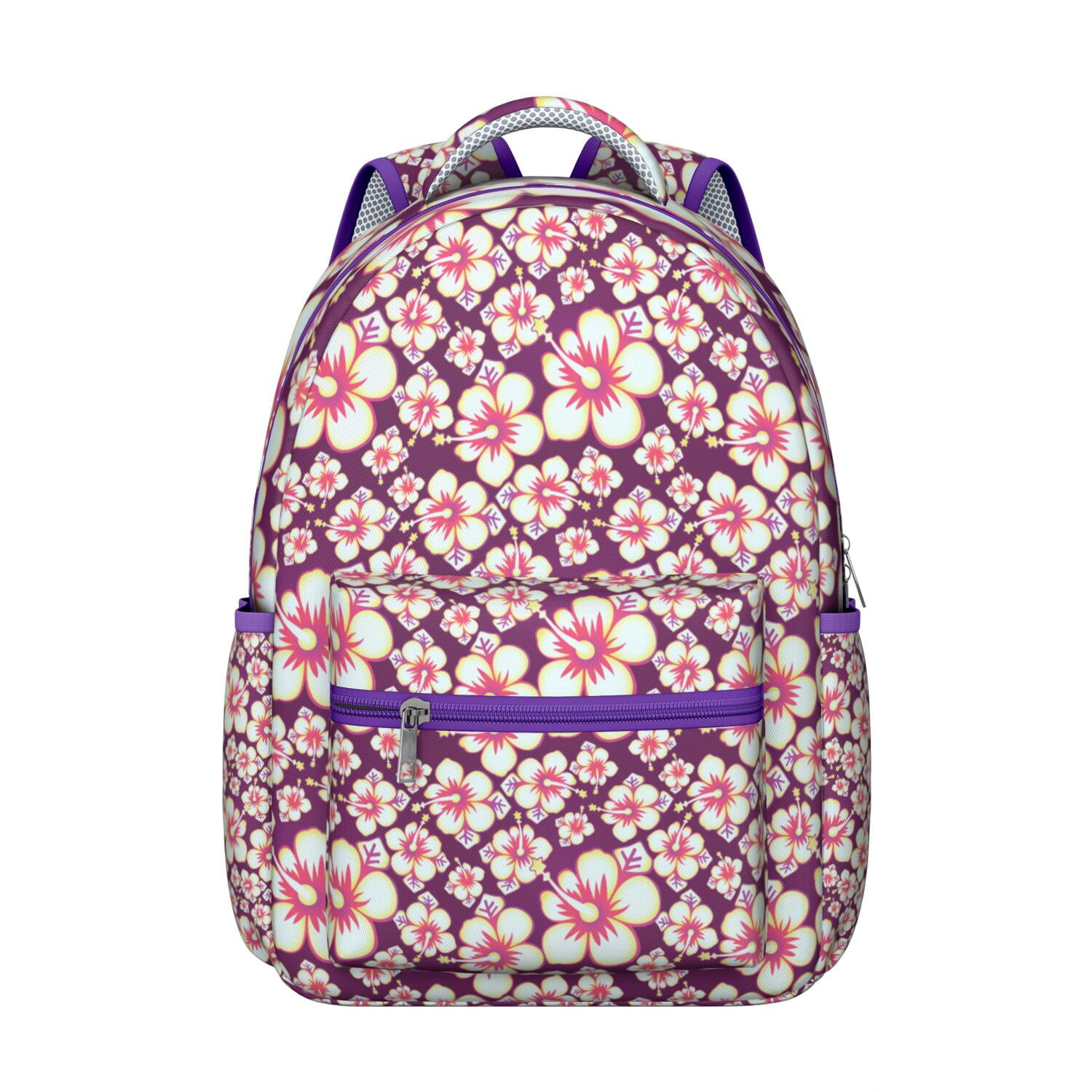 Lightweight Compact Backpack with Artistic Flower Design, Great for ...