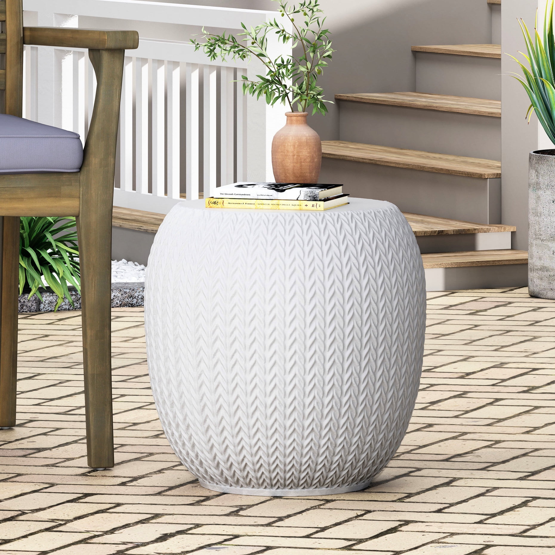 Lightweight Concrete Side Table | Elevate Outdoor Decor with Unique ...