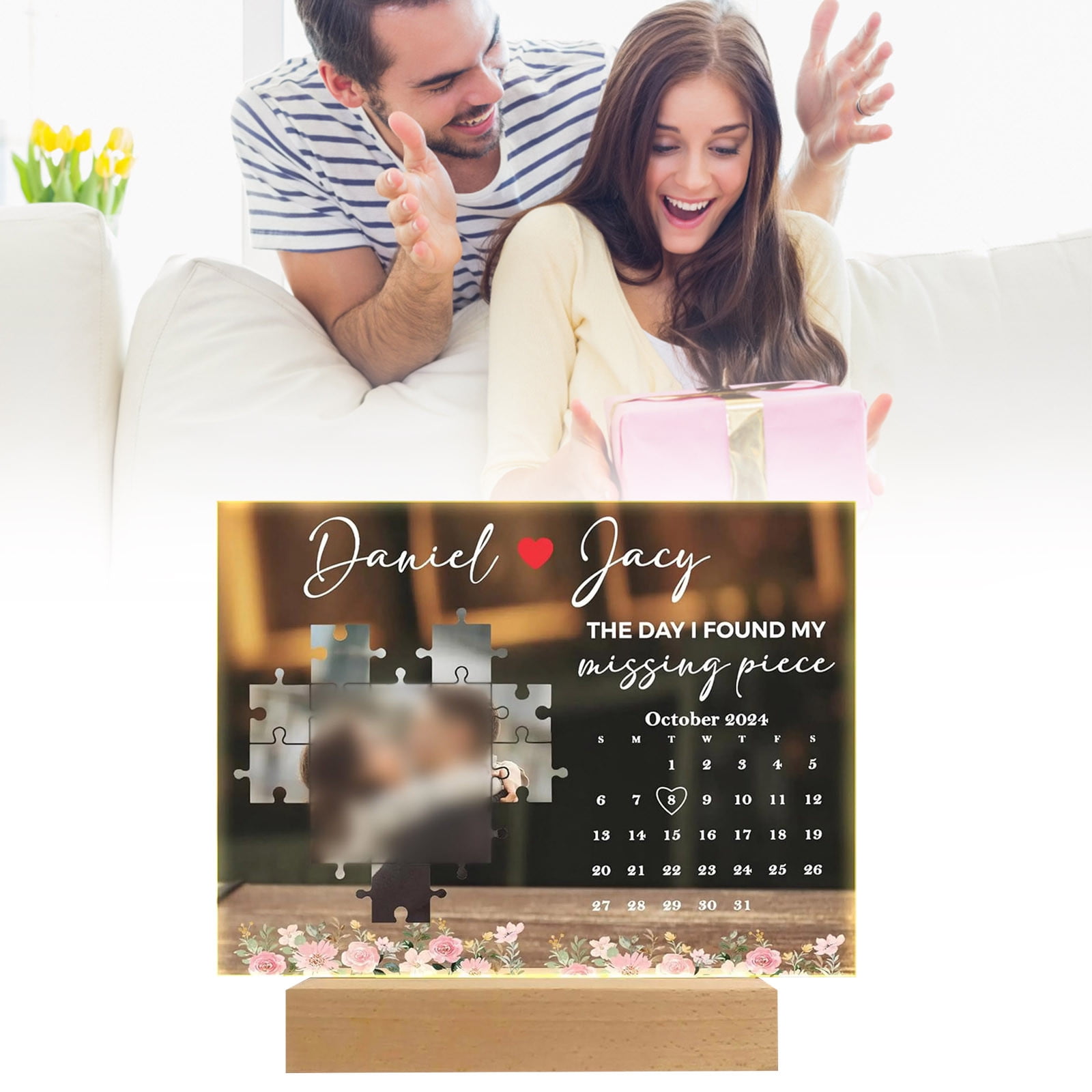 A Lightweight Customized Photo Frame With Night Light And Acrylic Plate ...