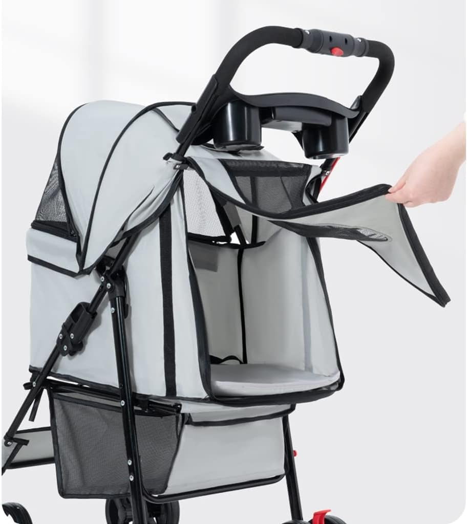 Lightweight Dog Pram Pet Stroller for Small Medium Dogs & Cats ...