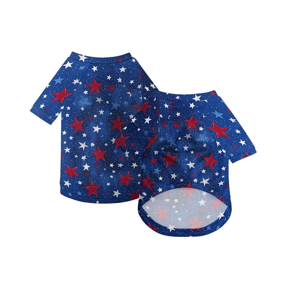 Lightweight Doggy Tee 4th of July Patriotic Red White Blue Independence ...