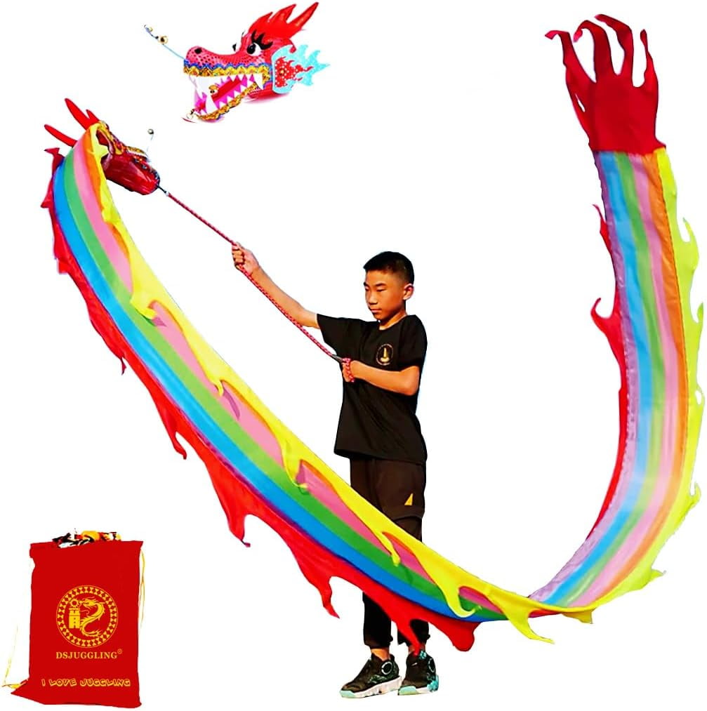 Lightweight Dragon Poi with 3D Dragon Head & Swing Rope Combo for Kids ...