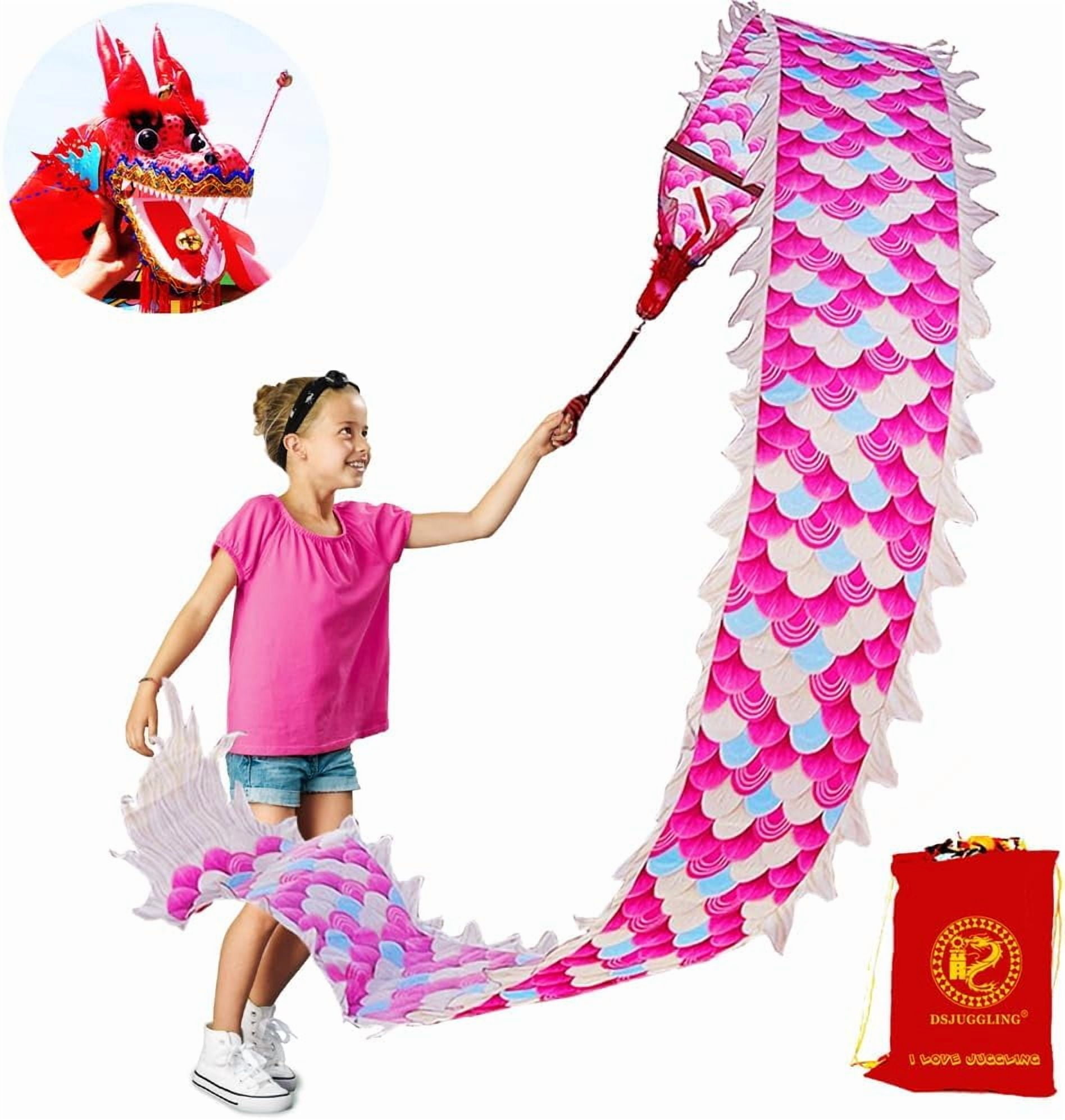 Lightweight Dragon Poi with 3D Dragon Head & Swing Rope Combo for Kids ...