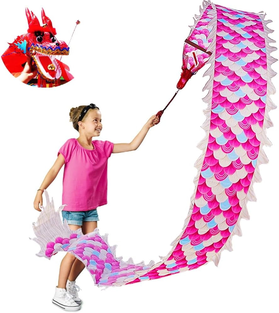Lightweight Dragon Poi with 3D Dragon Head & Swing Rope Combo for Kids ...