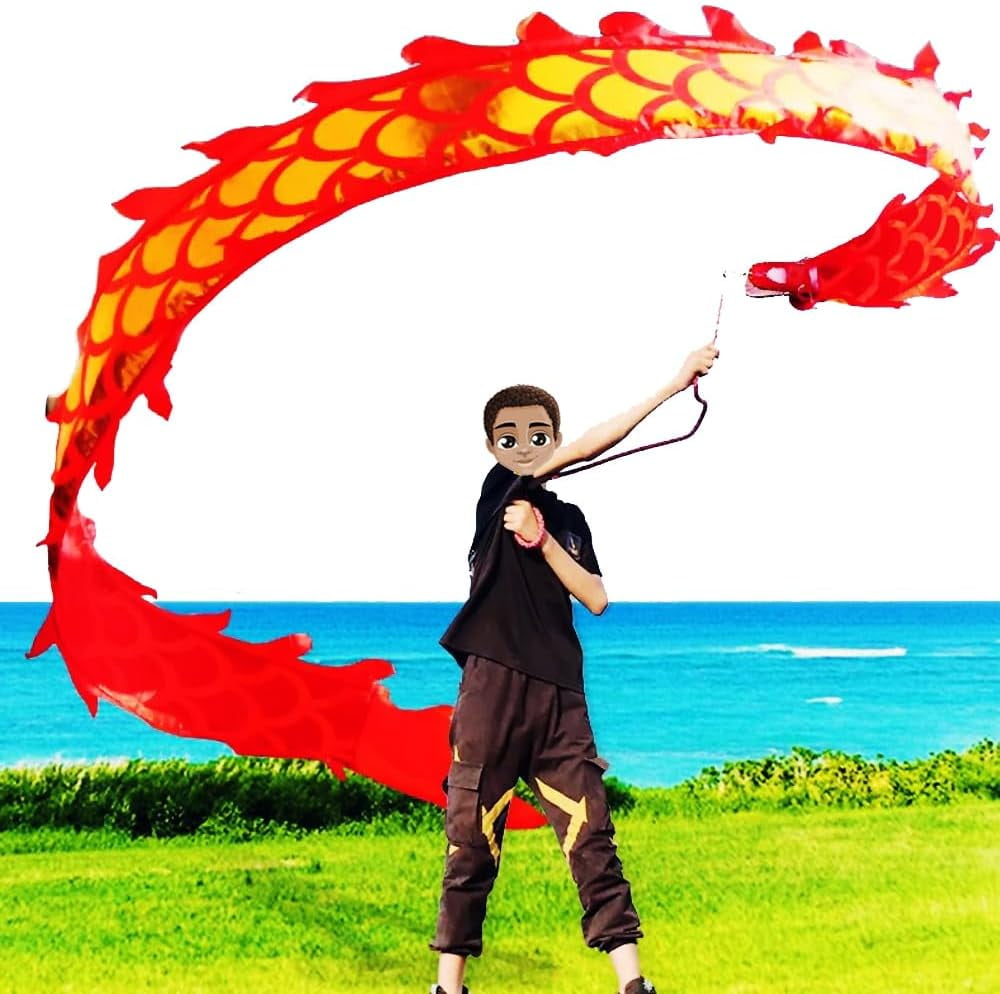 Lightweight Dragon Poi with 3D Dragon Head & Swing Rope Combo for Kids ...