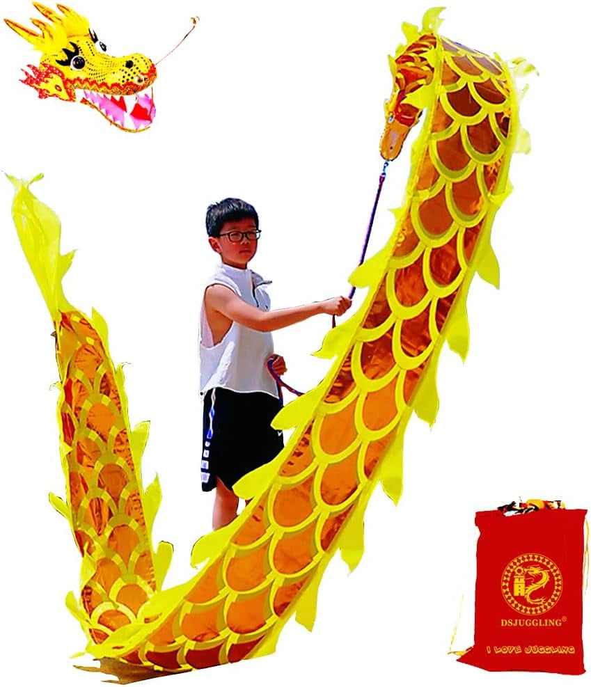 Lightweight Dragon Poi with 3D Dragon Head & Swing Rope Combo for Kids ...