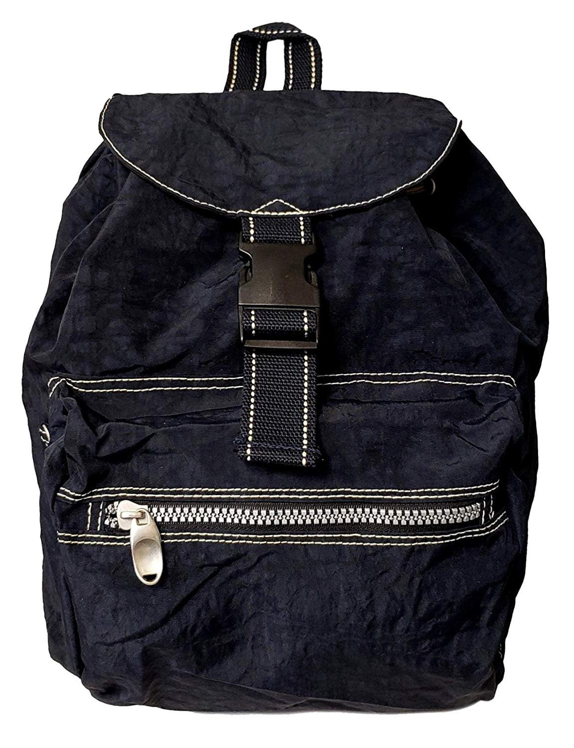 Lightweight Drawstring Flap Over Campus Backpack Blue - Walmart.com