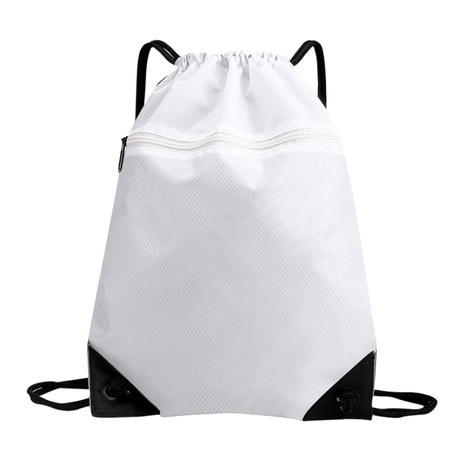 Lightweight Drawstring Sports Backpack with Secure Front Zipper Pocket ...