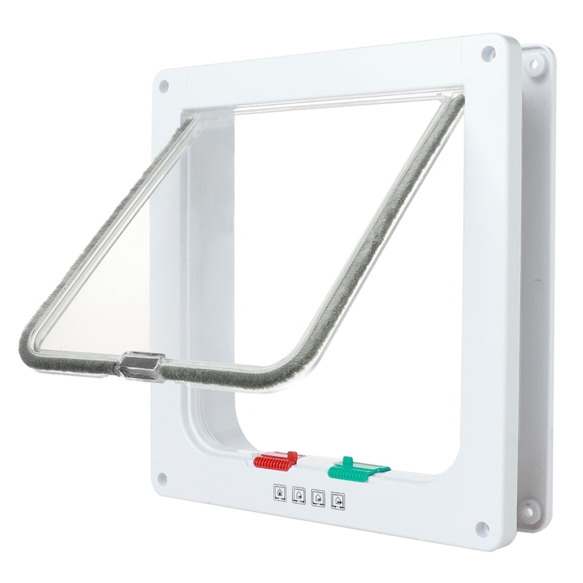 Cat Door - Weatherproof Pet Door for Walls/Doors, 4 Way Locking Cat ...