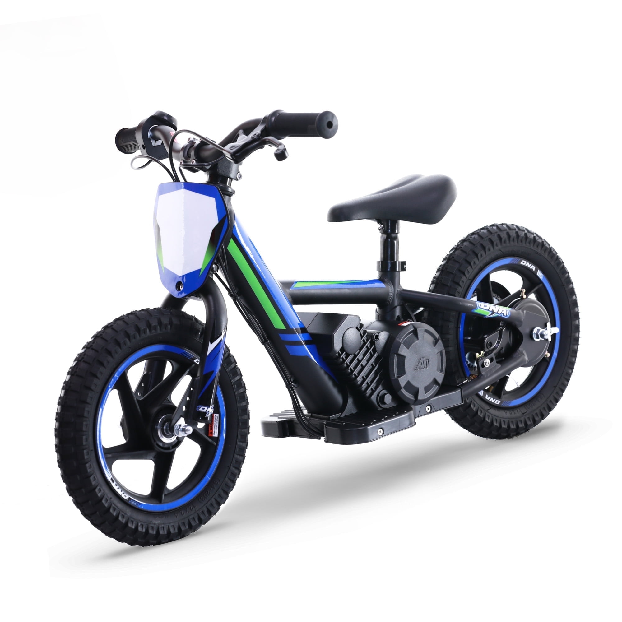 KKA 24V Electric Dirt Bike for Kids, 12 inch Tires Blue with Detachable Battery, for Child 3 ...