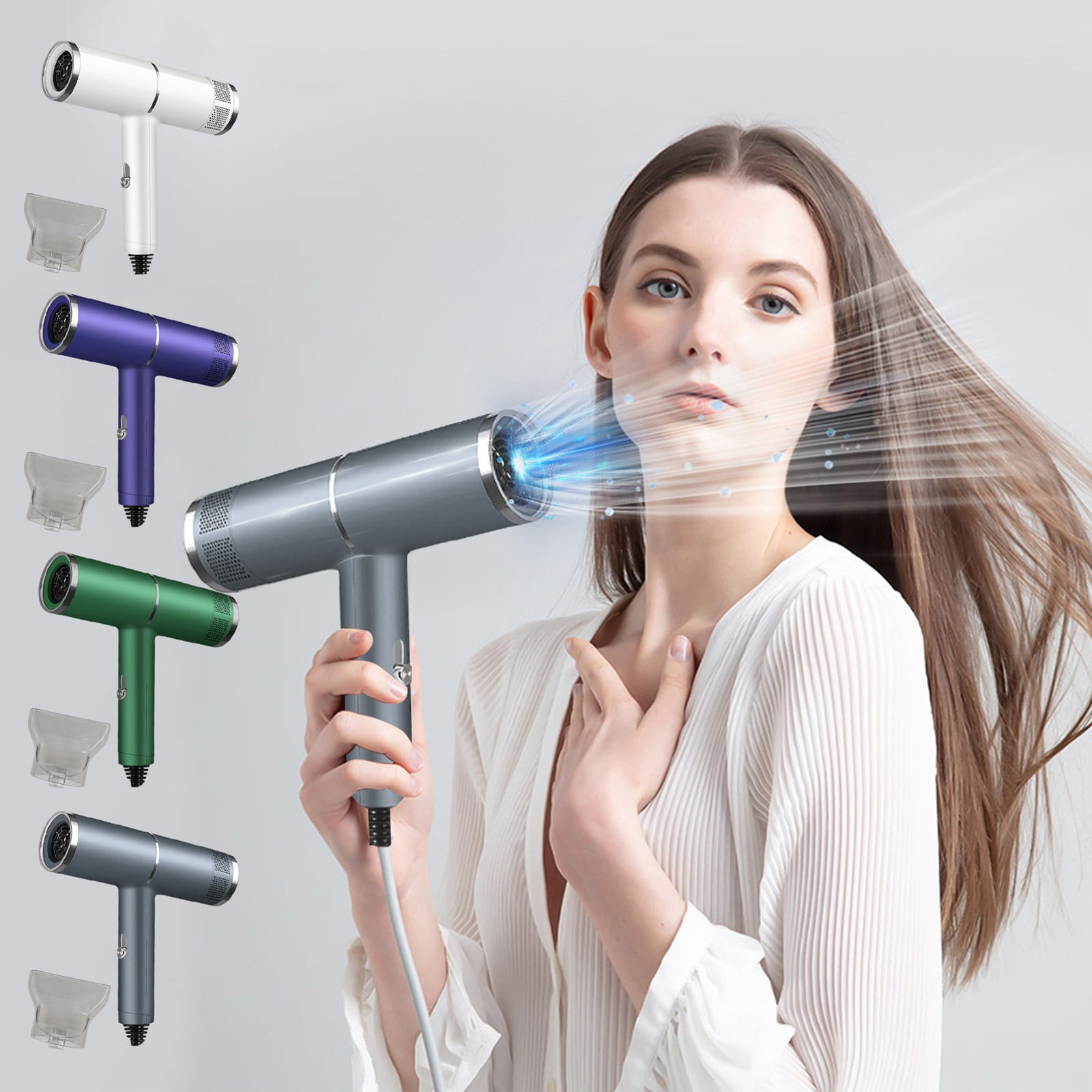 Lightweight Electric Hair Dryer with Diffuser, High-Speed Powerful Blow Dryer, Faster Salon ...