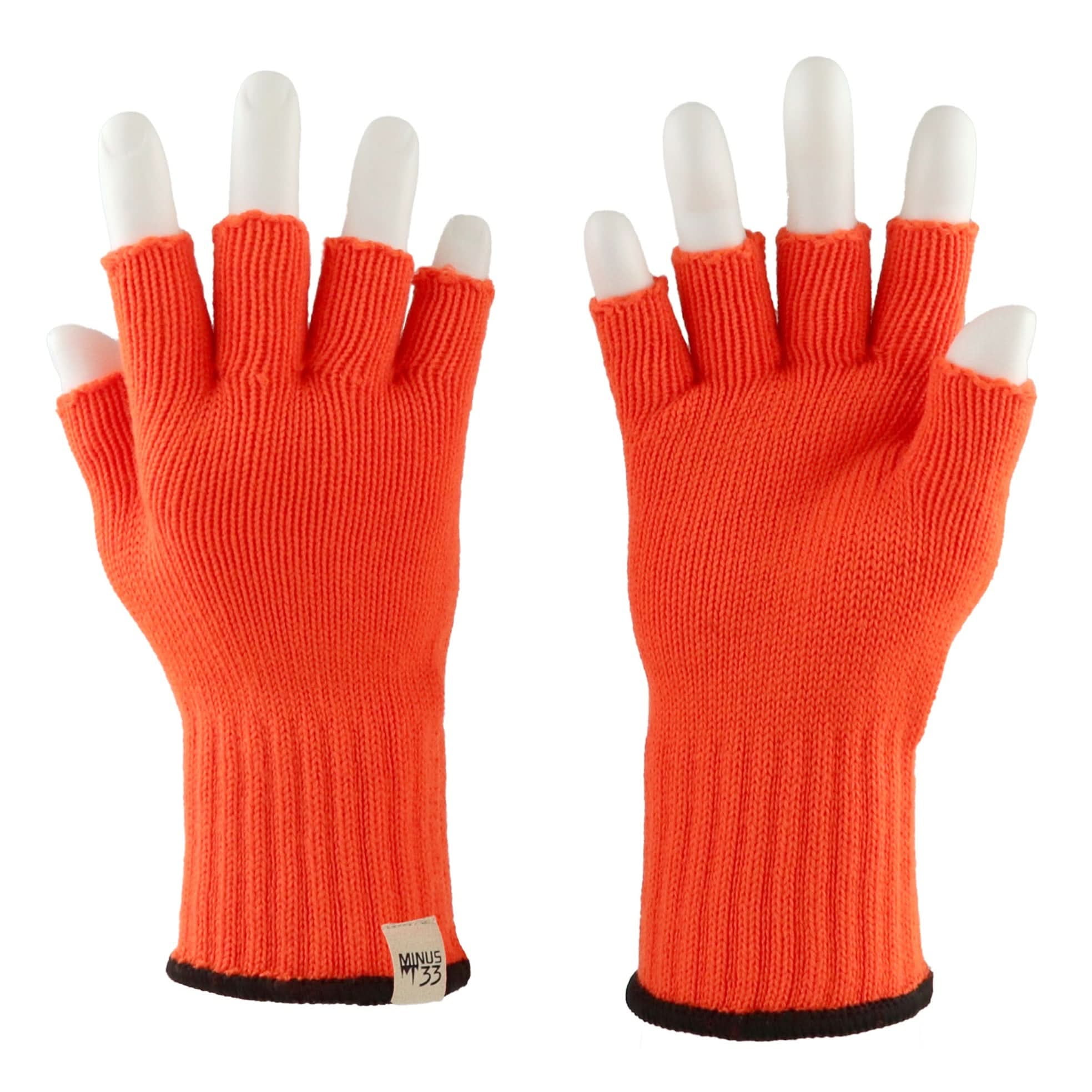 Merino Wool Fingerless Gloves - Warm Knitted Gloves - Half Finger ...