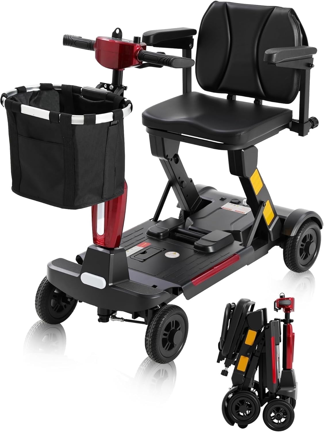 Lightweight Foldable 4-Wheel Mobility Scooter for Adults & Seniors – 15 ...