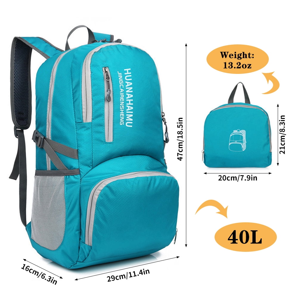 Lightweight Foldable Backpack Waterproof Packable Travel Hiking ...