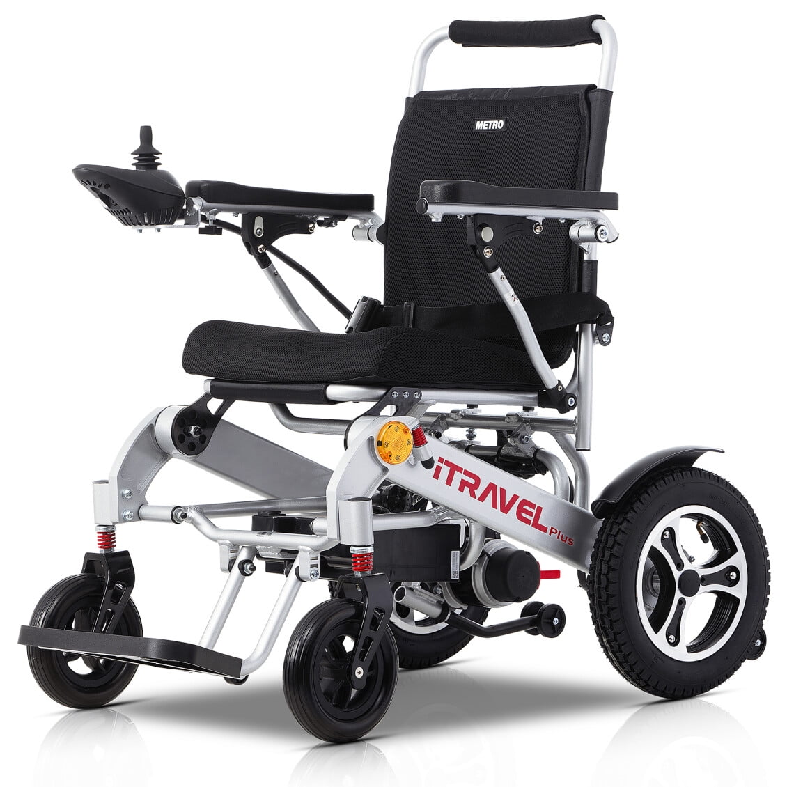 Lightweight Foldable Electric Wheelchair, Compact Travel Power Chair ...