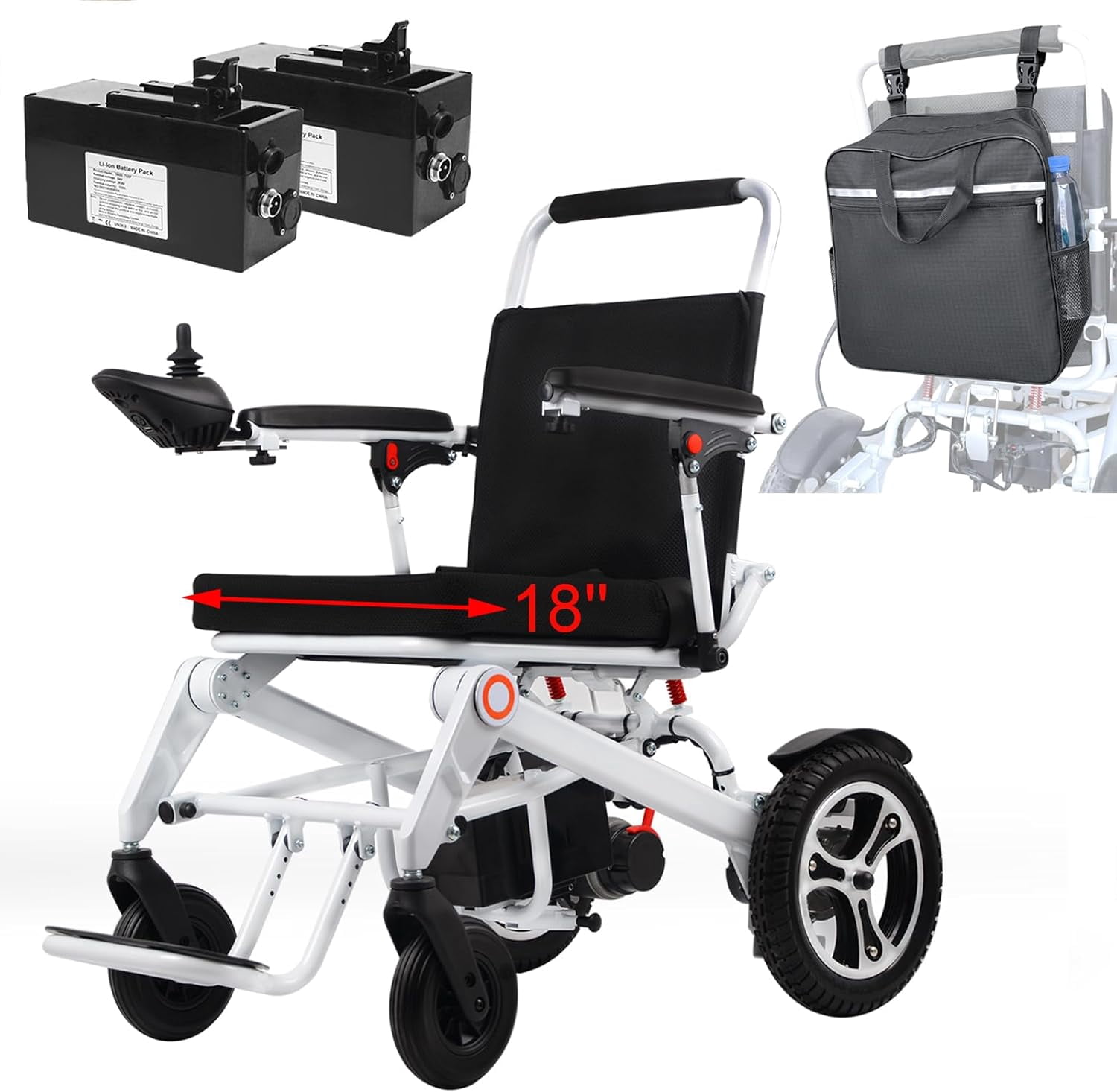 Lightweight Wheelchair Foldable for Seniors,25-Mile Range, 300 lb ...