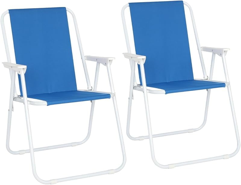 Lightweight Folding Beach Chair, 4pcs Portable Arm Chair with High ...
