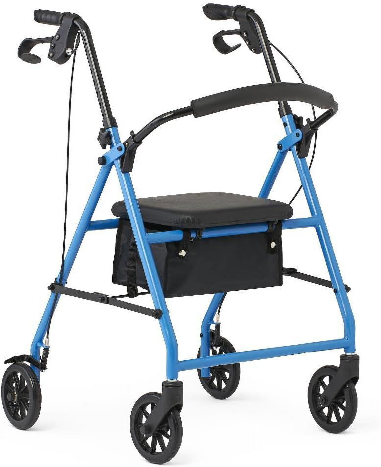 Lightweight Folding Steel Rollator Walker with Seat FSA/HSA Eligible ...