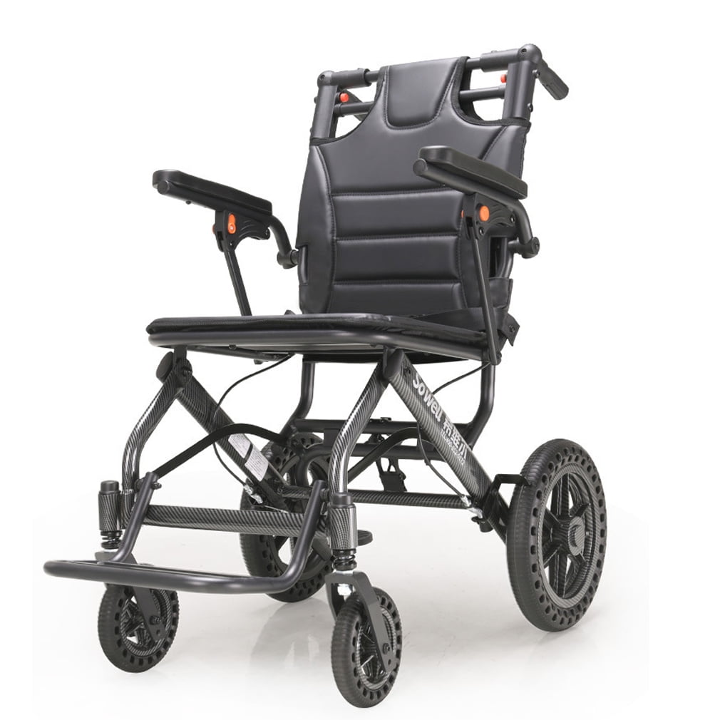 Lightweight Folding Travel Wheelchair Transport Chair_with Handle ...