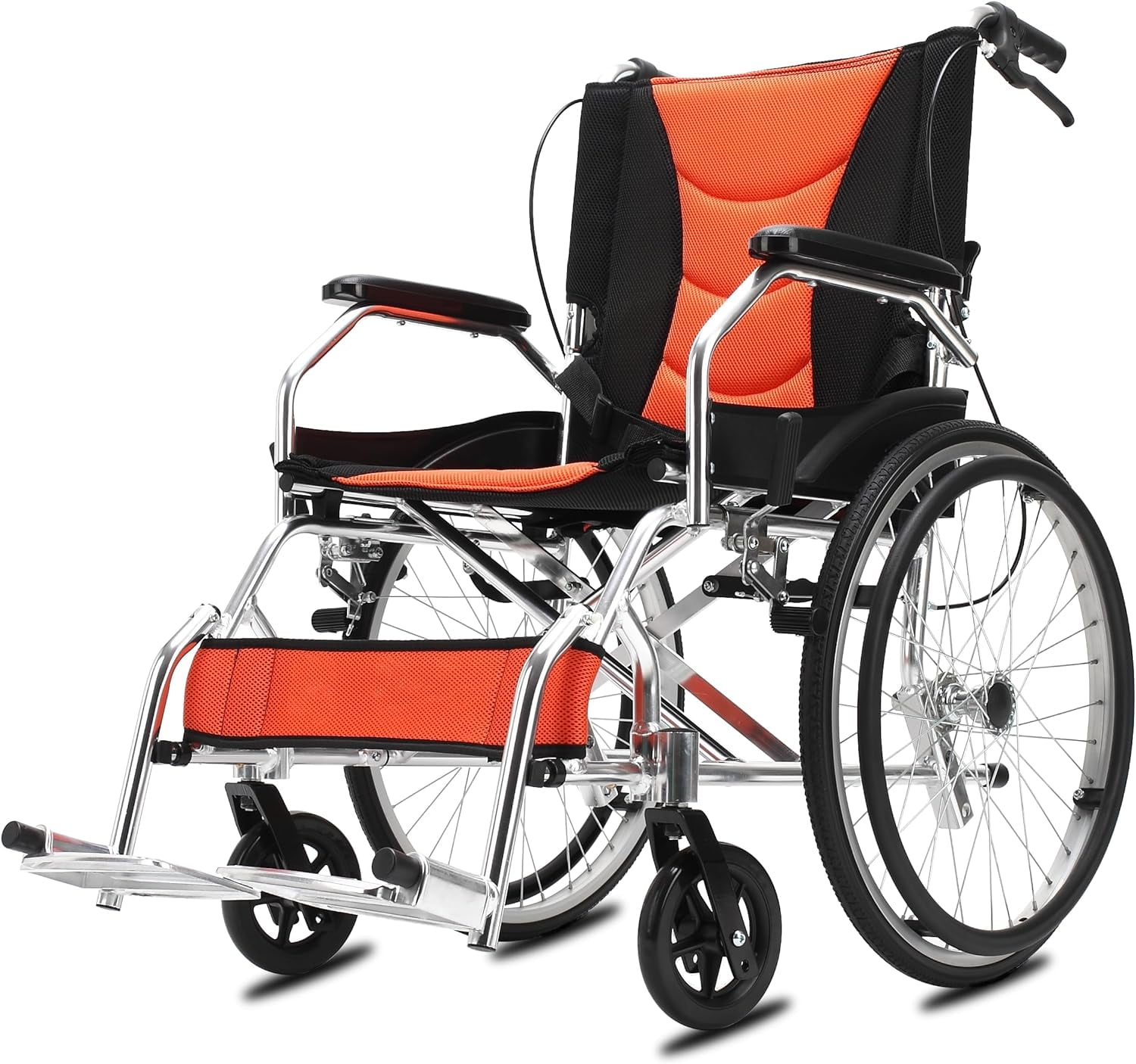 Lightweight Folding Wheelchair - No Assembly Required Foldable Self ...