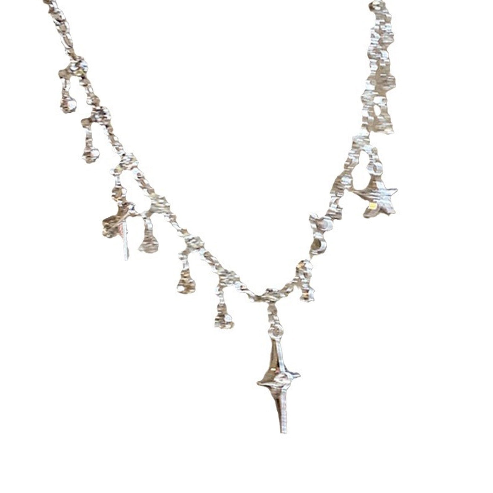 Lightweight Four Moon Star Pendant Necklace Gift Jewelry for Love ...