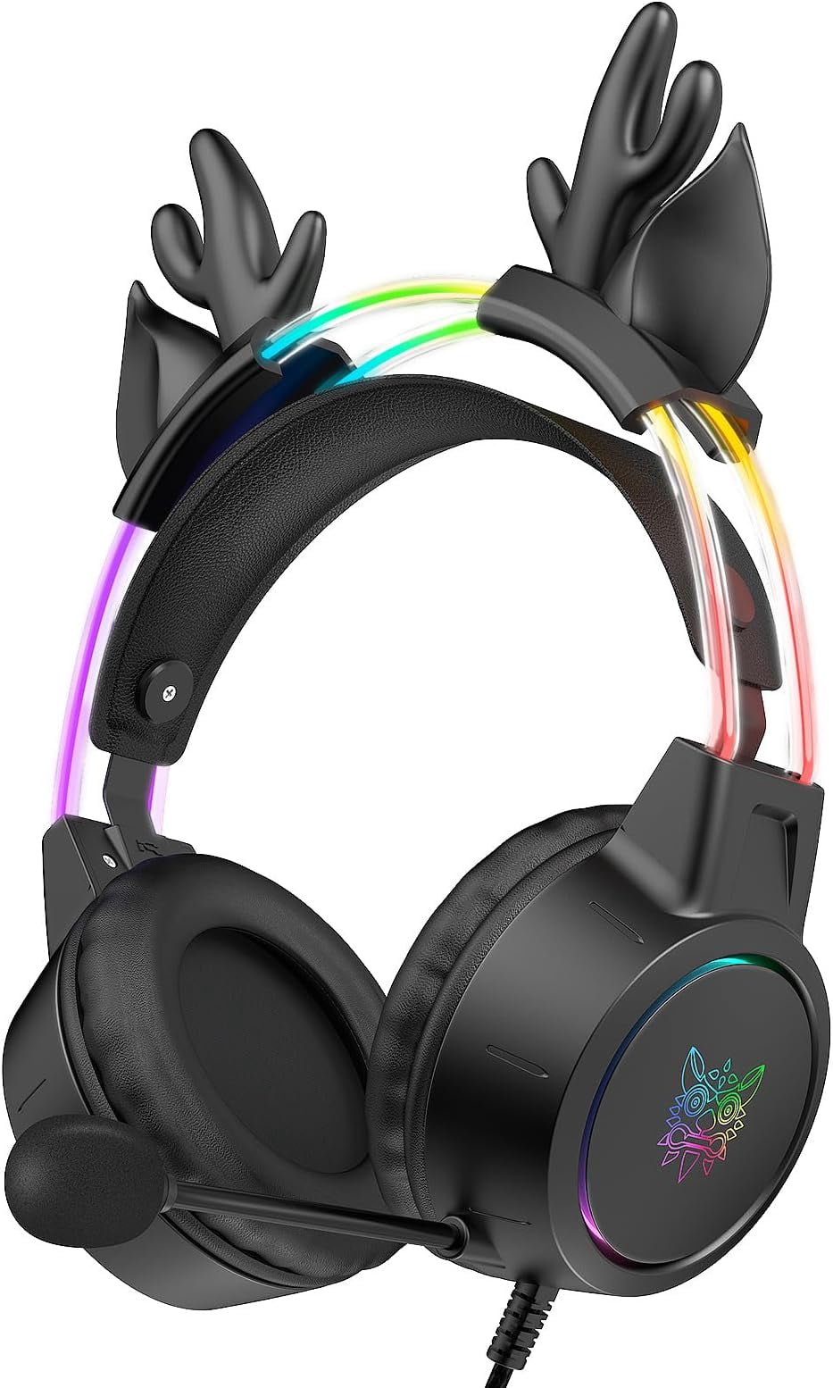 Lightweight Gaming Headset with Detachable Ear, Lighting, Wired Over ...