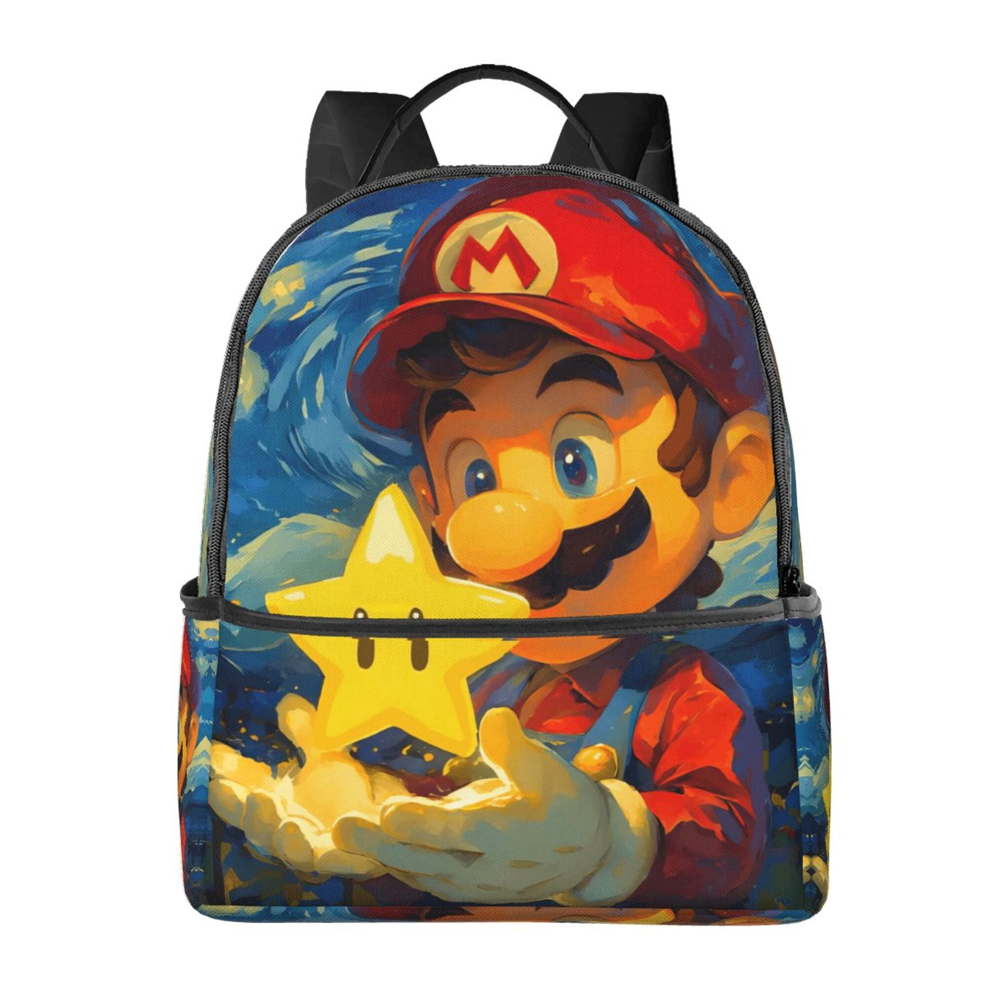 Lightweight Glow Star Su-per Ma-rio Backpack, Ergonomic Holiday Travel ...