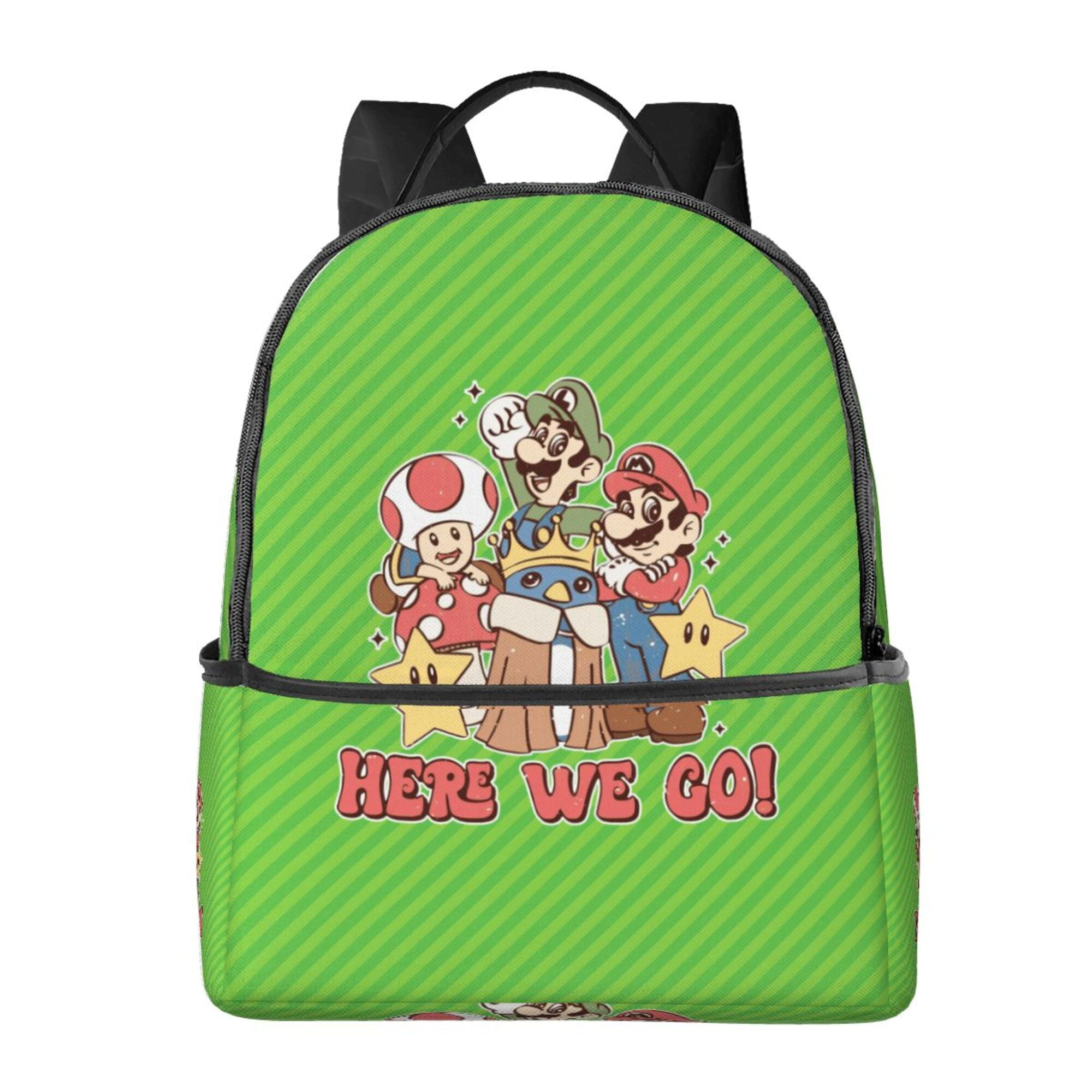 Lightweight Here We Go Su-per Ma-rio Backpack, Ergonomic Holiday Travel ...