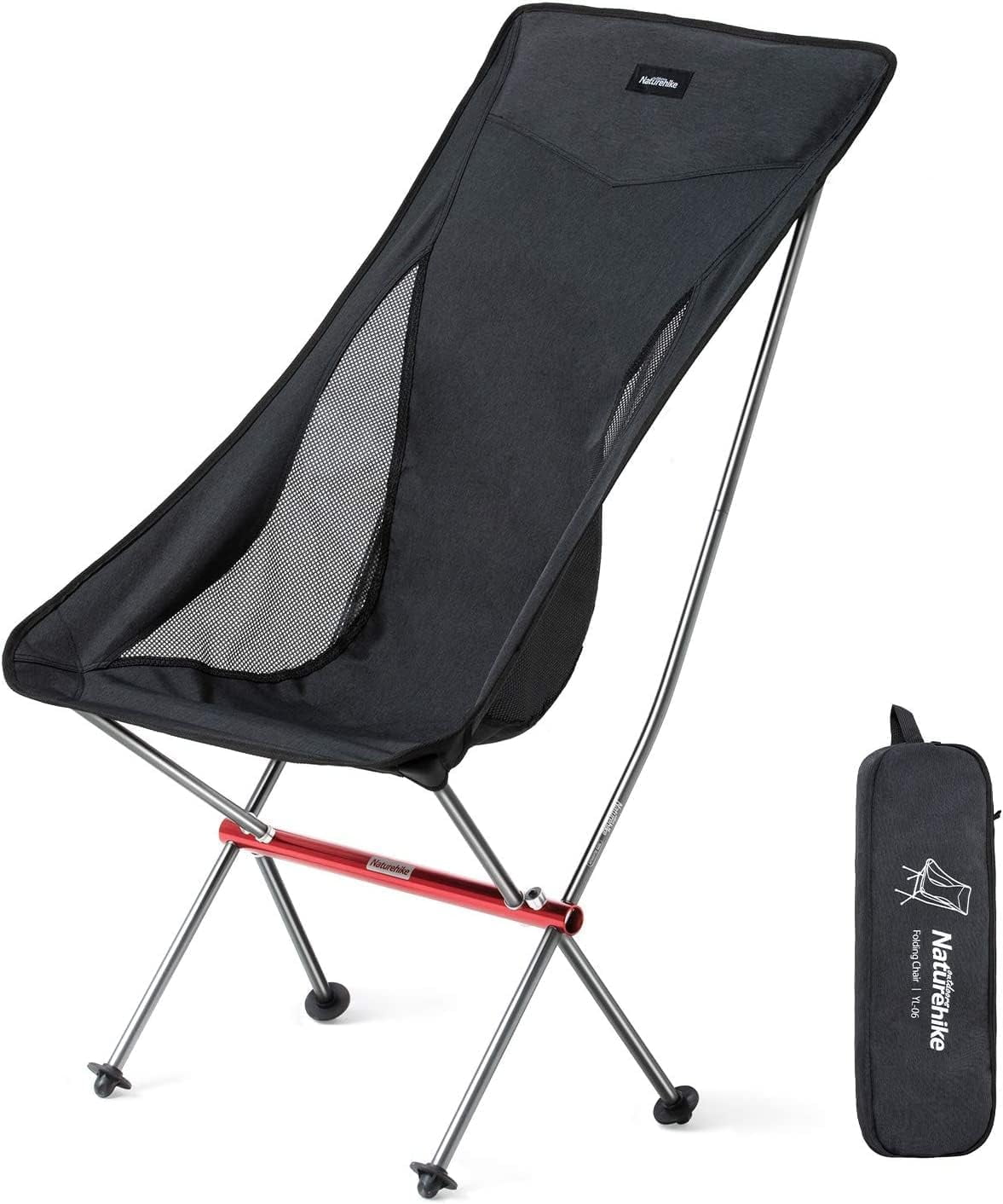 Lightweight High Back Folding Camping Chair, Portable Compact Design ...