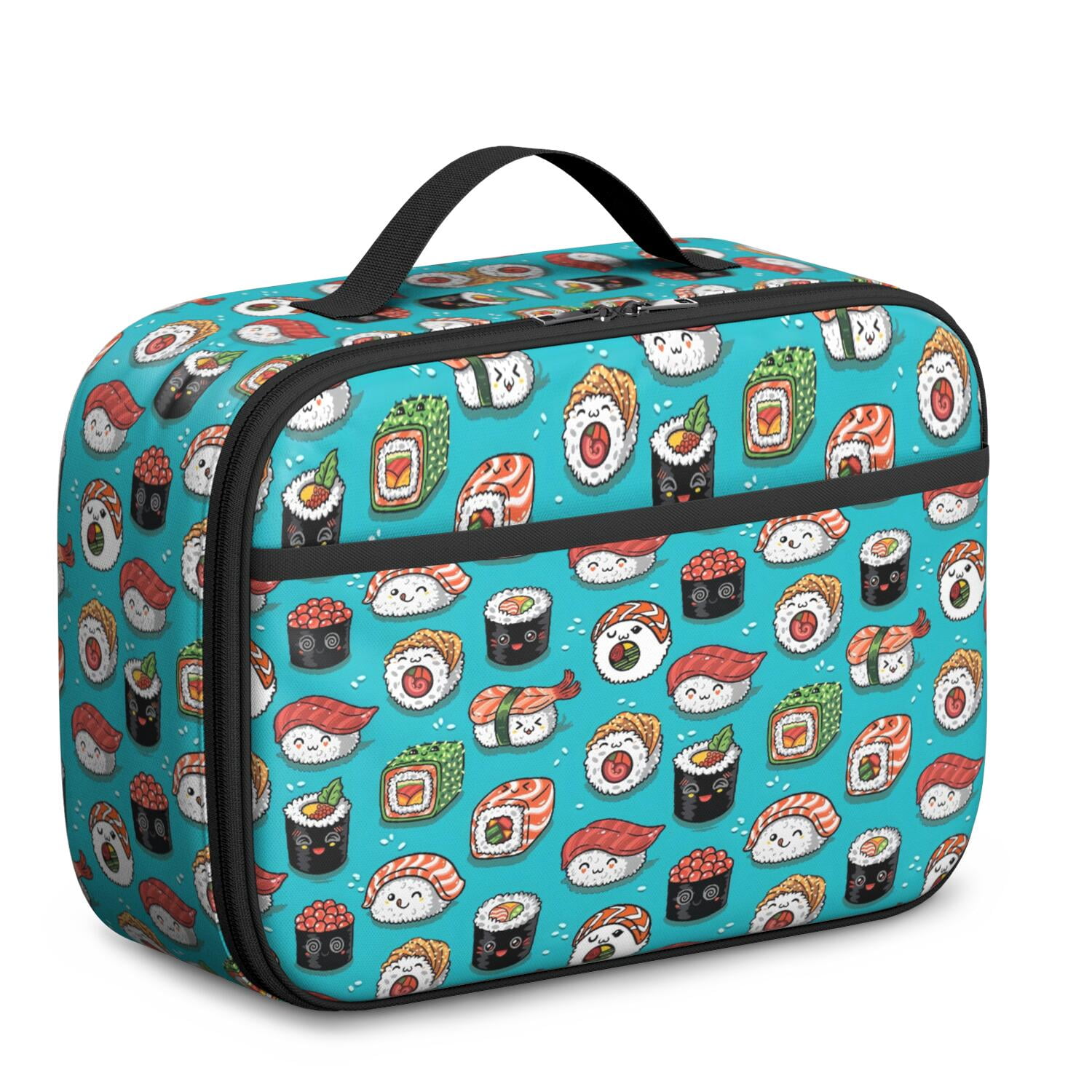 Lightweight Insulated Lunch Bag with Sushi Japanese Food Sushi Roll ...