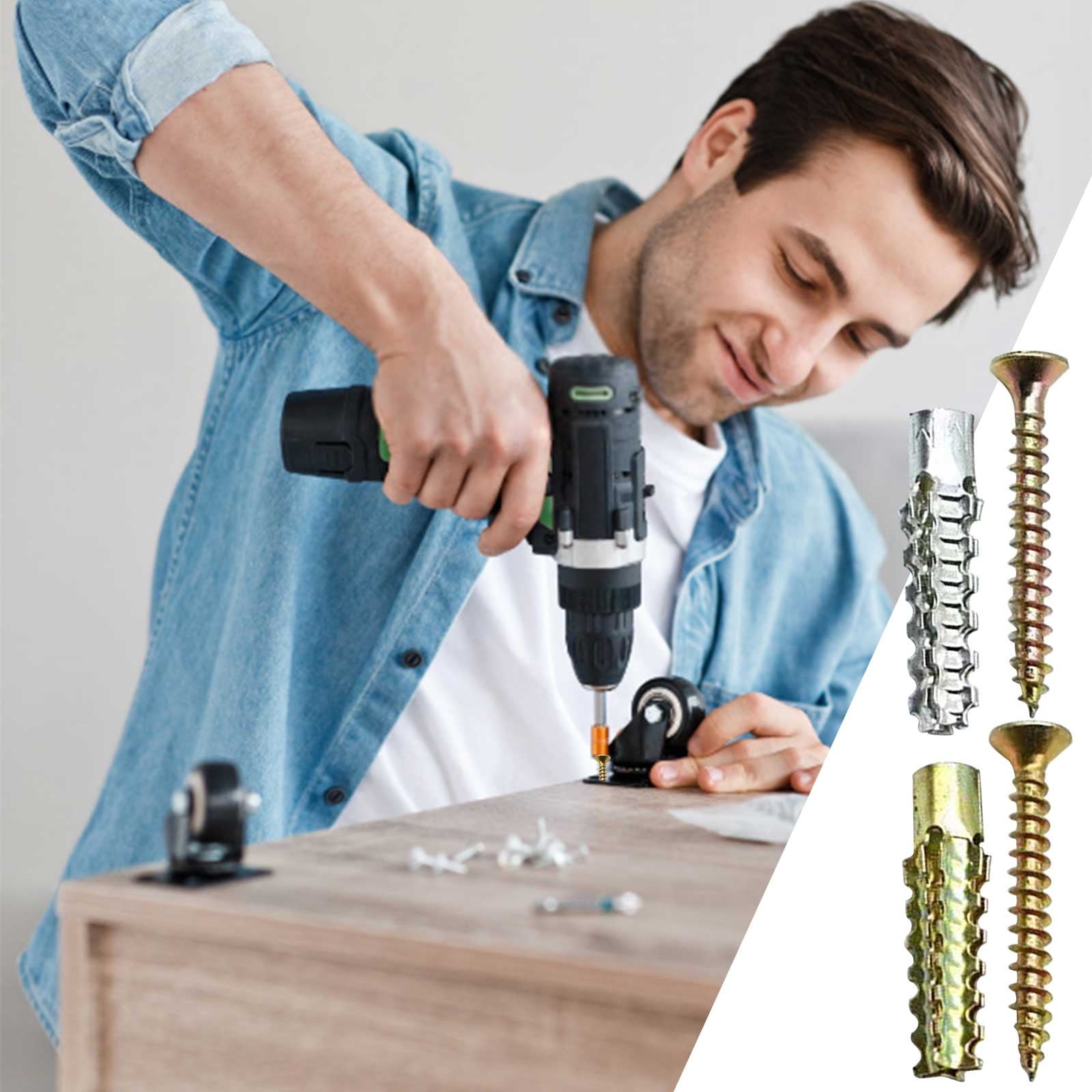 Lightweight Iron Expansion Plug | Standard Self-Tapping Screw for Foam ...