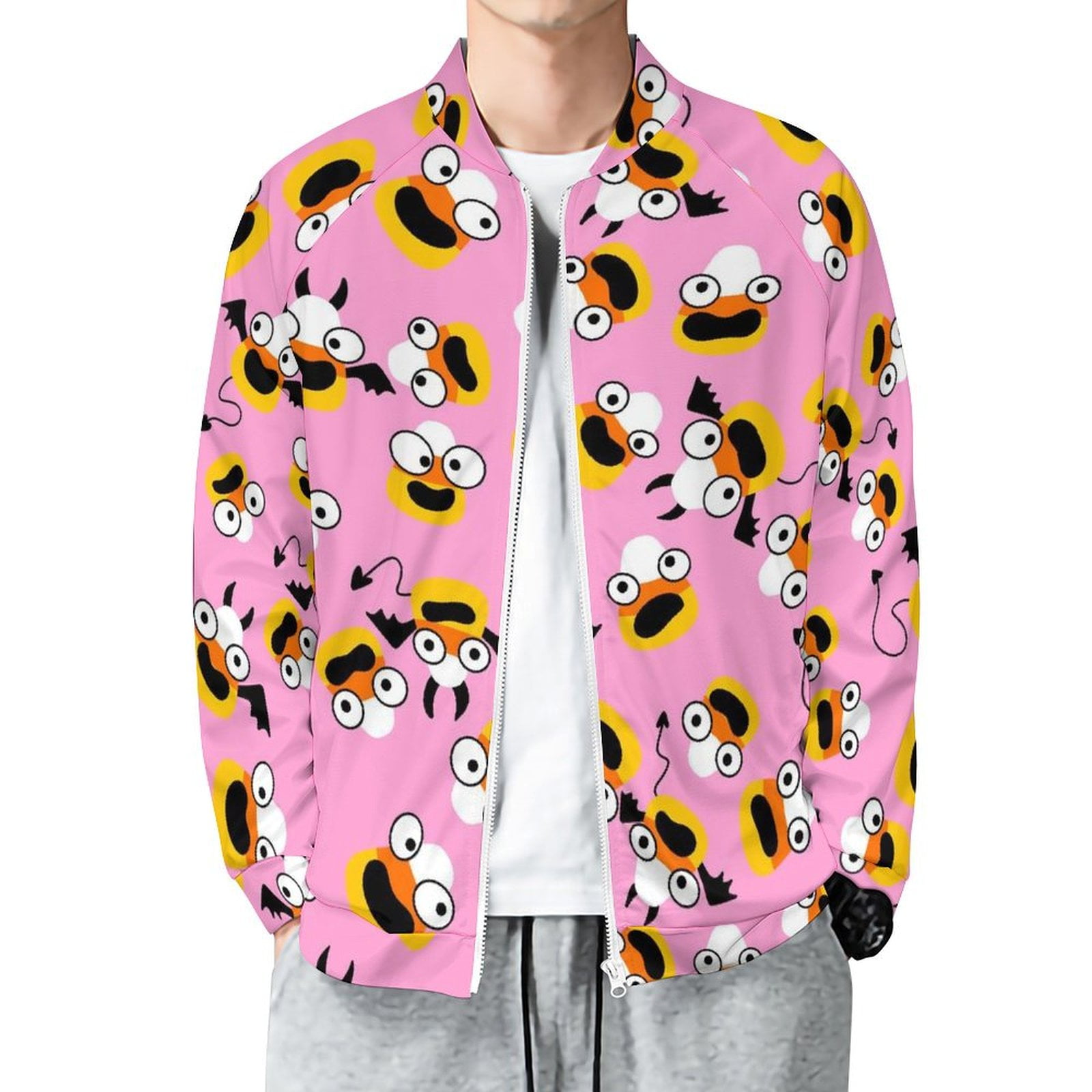Lightweight Jacket for Men - Funny Corn Spider Web A Casual Fashion Zip ...