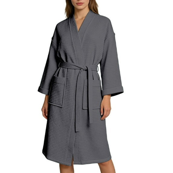 Lightweight Kimono Robe For Long Sleeve Loungewear Soft Bathrobe ...