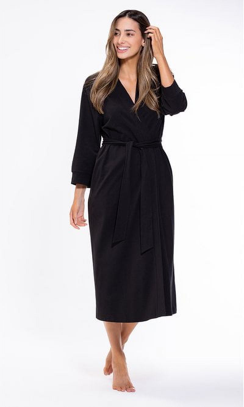 Lightweight Kimono robes for Women Cotton Soft Knit robe, Long V-Neck ...