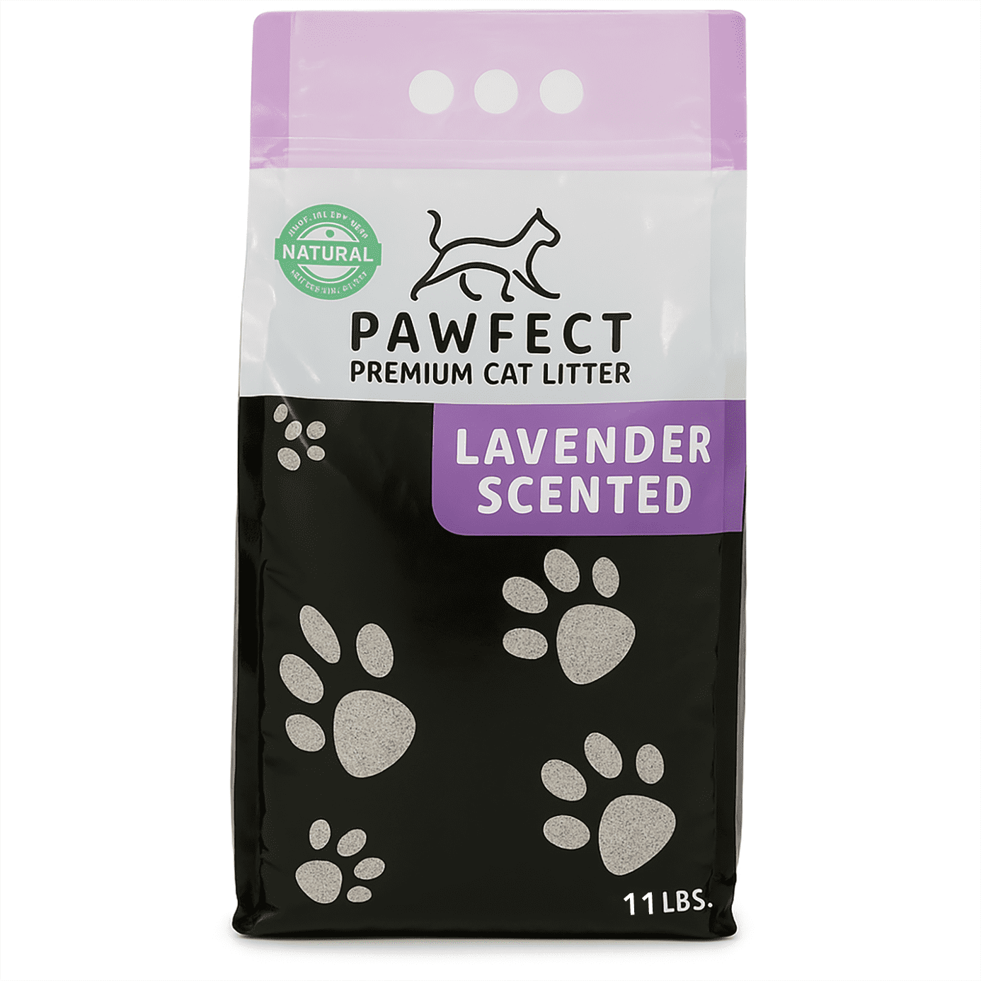 Lightweight Lavender Scented Bentonite Cat Litter, 9.6 lb (5L), Quick ...